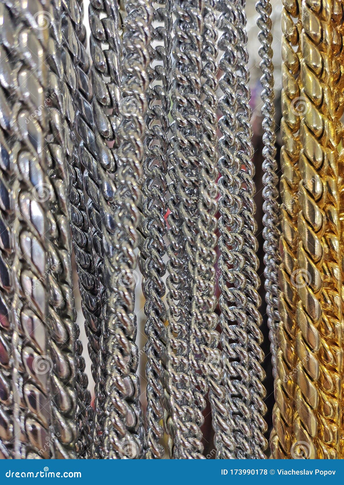 Background of Many Light Metal Chains Stock Photo - Image of metal ...