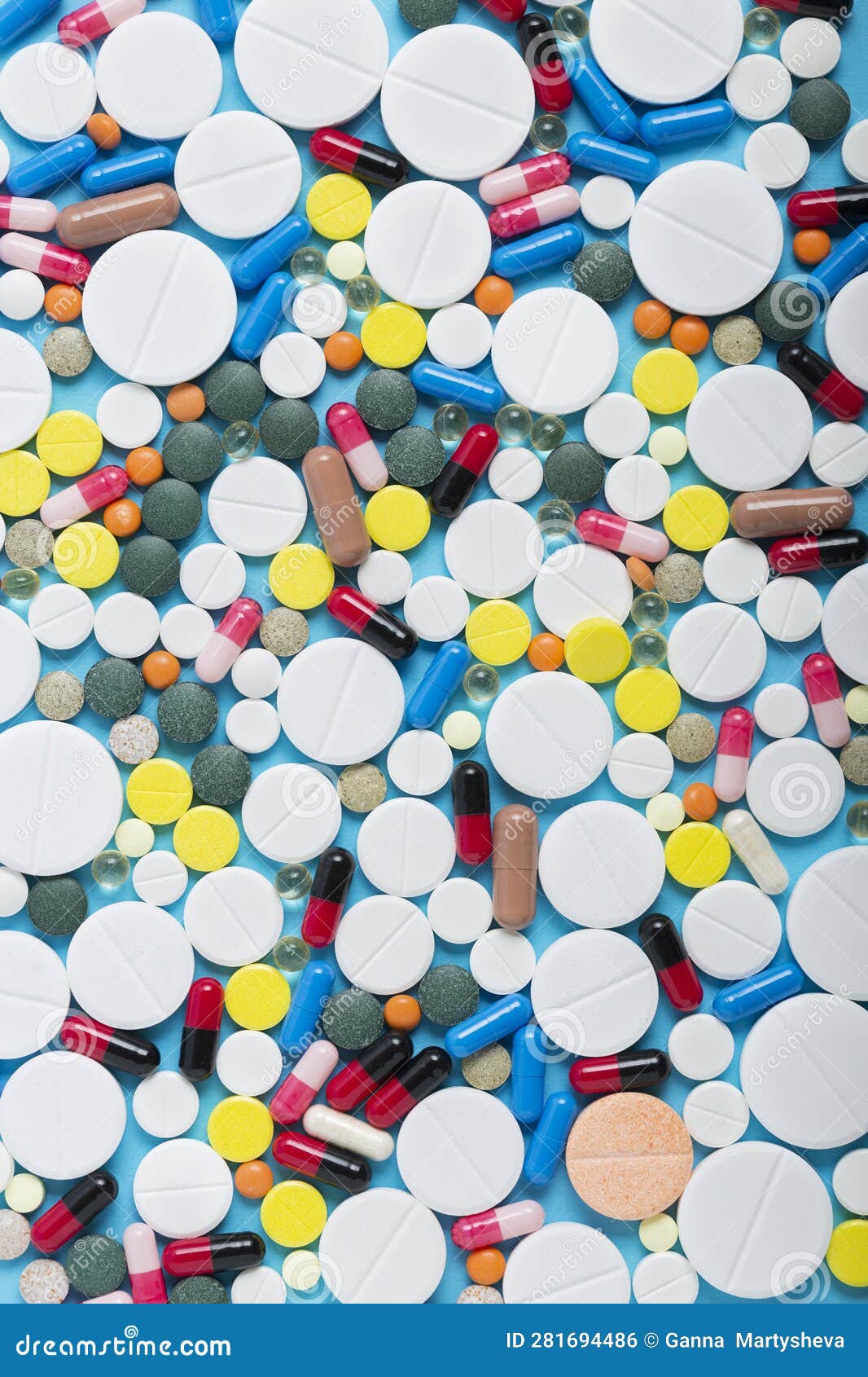 Background of Many Medical Pills, Stock Photo - Image of herbal ...