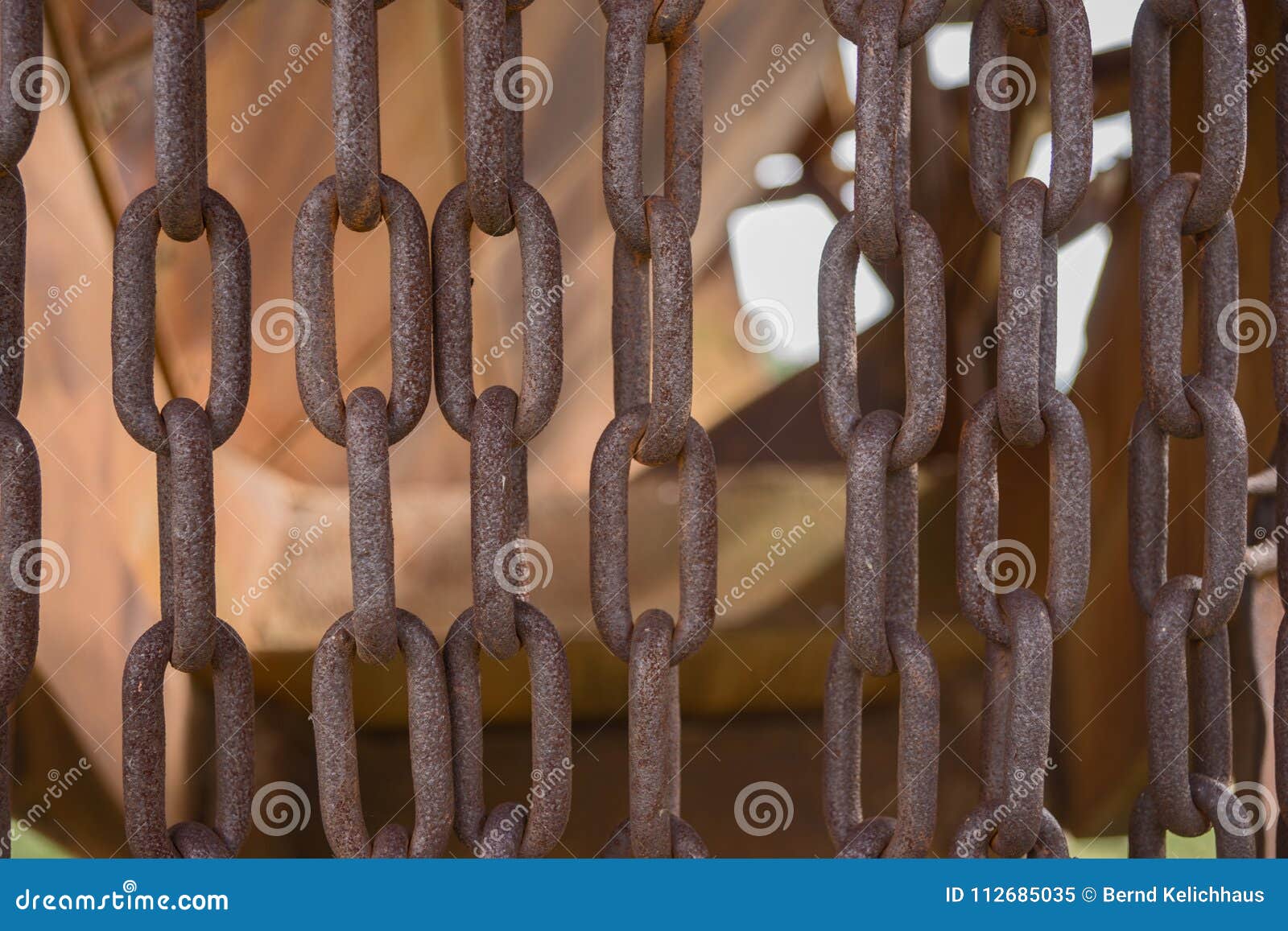 Background of Many Old Rusty Chains Stock Image - Image of safety ...