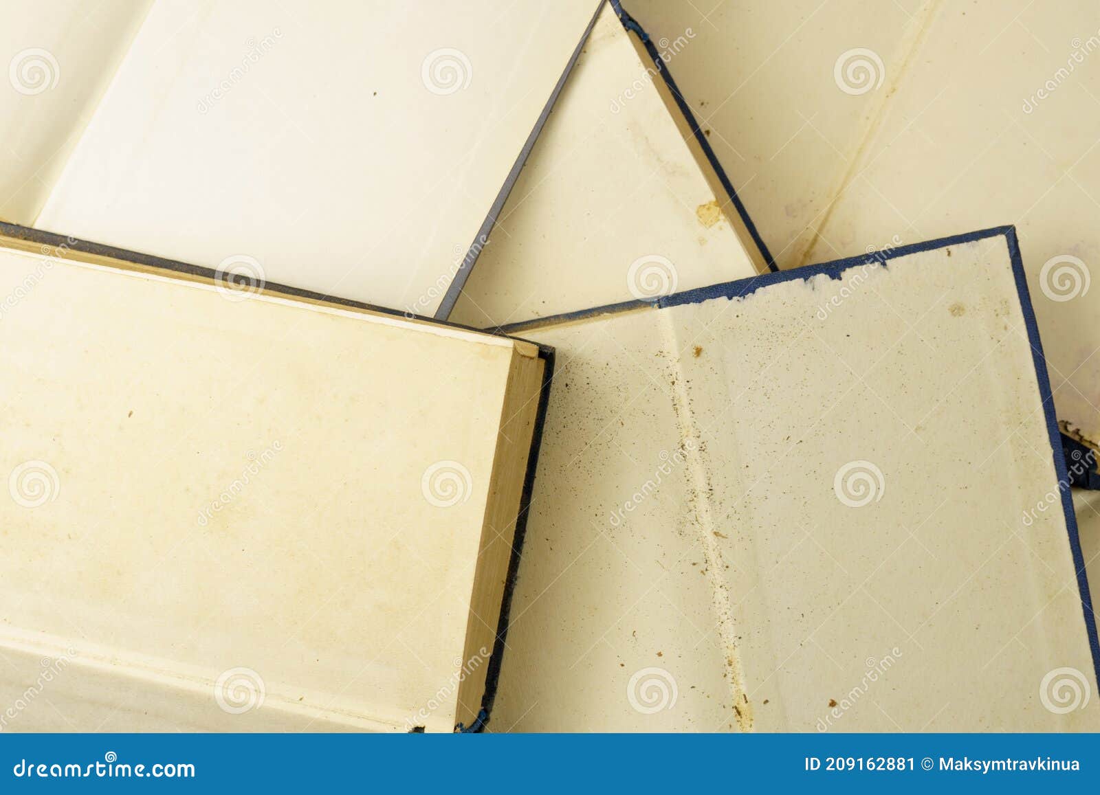 Background from Many Open Books. Top View of Blank Books Stock Image ...