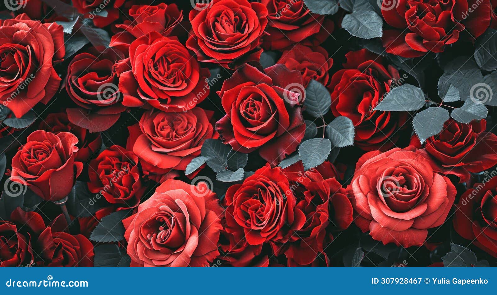 A Background with Many Red Roses Stock Image - Image of passion ...