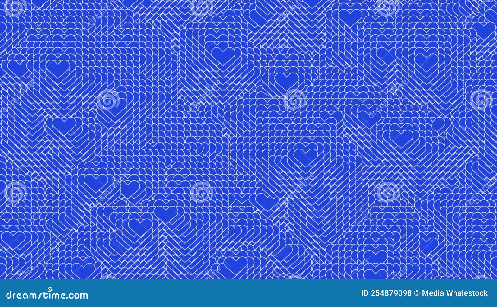 Background of Many Repeating Hearts. Design. Computer Glitch with ...