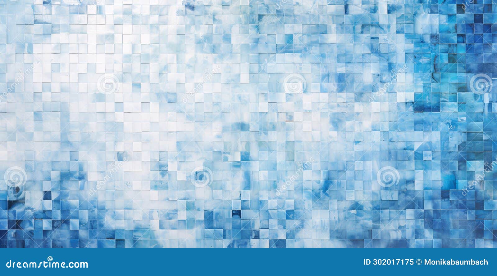 Background with Many Small Blue Rectangular Tiles Stock Illustration ...