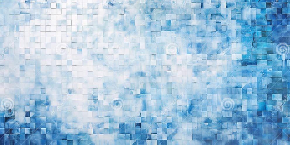 Background with Many Small Blue Rectangular Tiles Stock Illustration ...