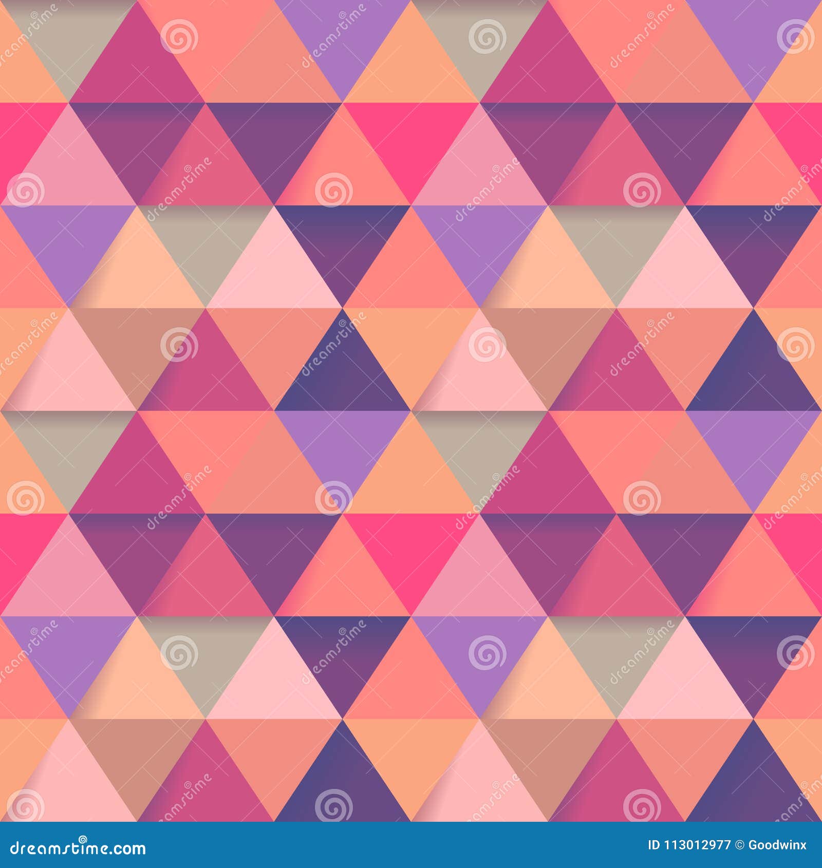 Background of Many Small Triangles of Different Colors Polygonal Stock ...