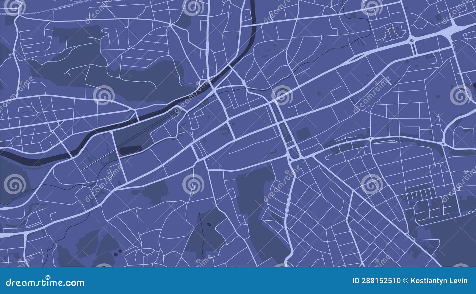 Background Map of Cluj-Napoca, Romanian City Stock Illustration ...