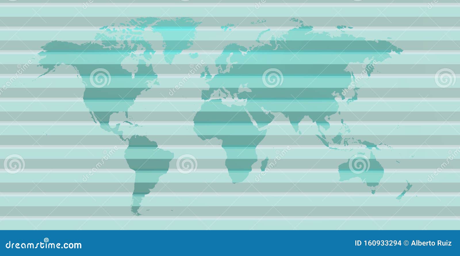 World Map With Horizontal Lines Vector Illustration | CartoonDealer.com ...