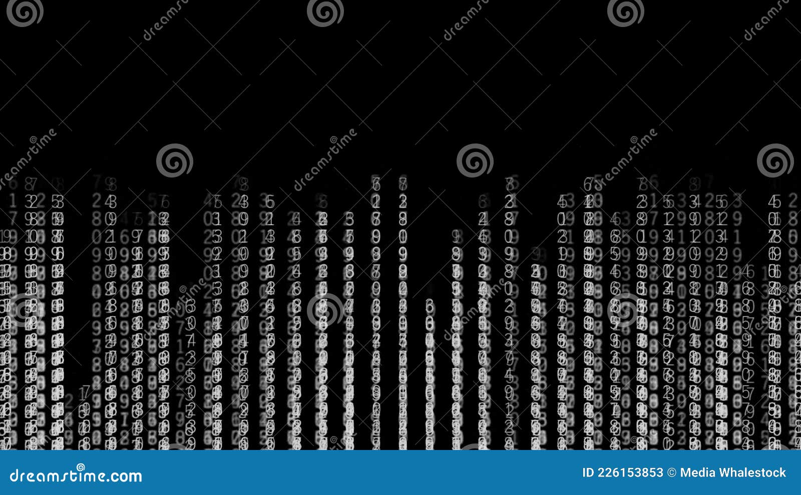 Background of Matrix with Binary Lines. Motion. Lines of Changing ...