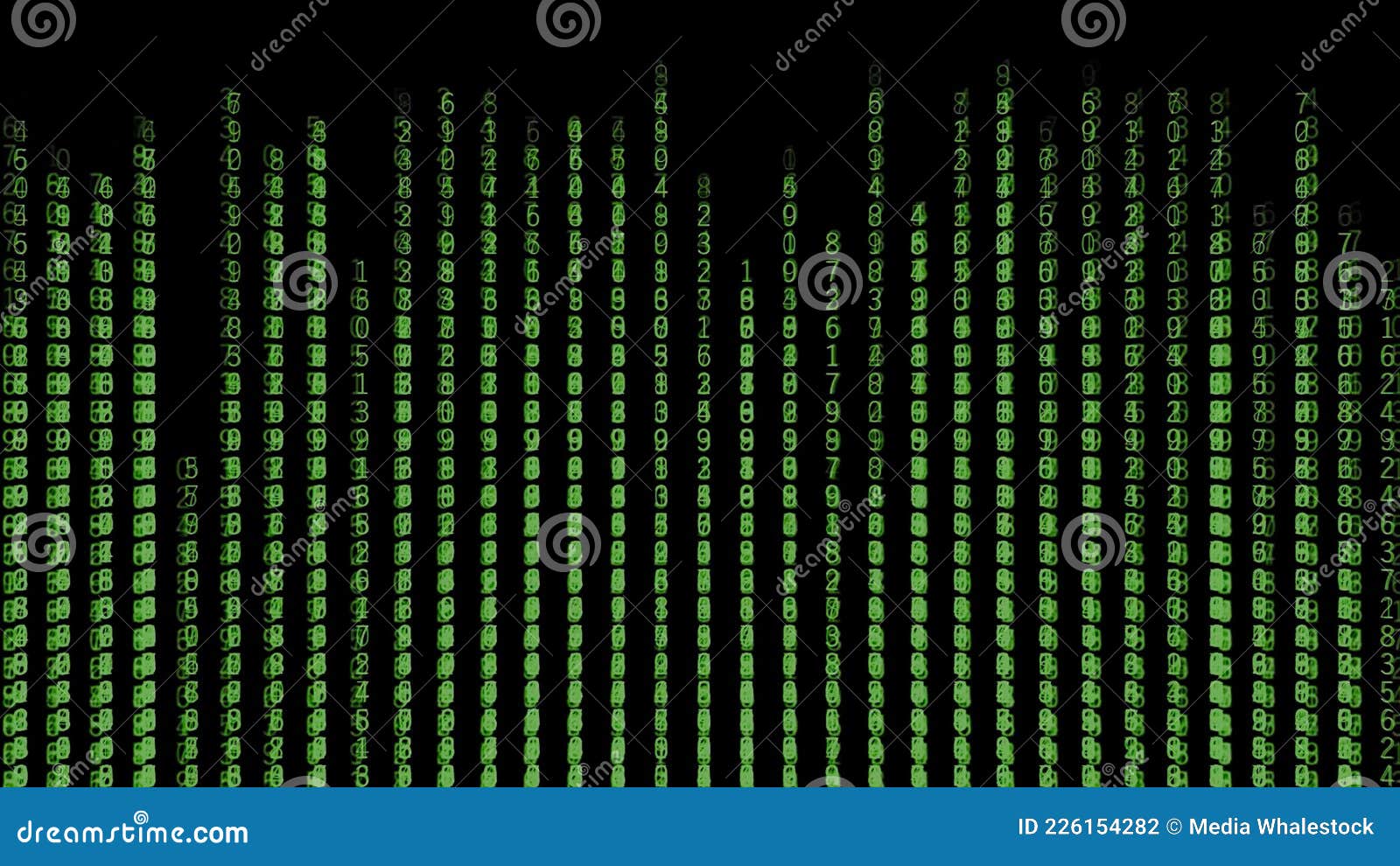Background of Matrix with Binary Lines. Motion. Lines of Changing ...