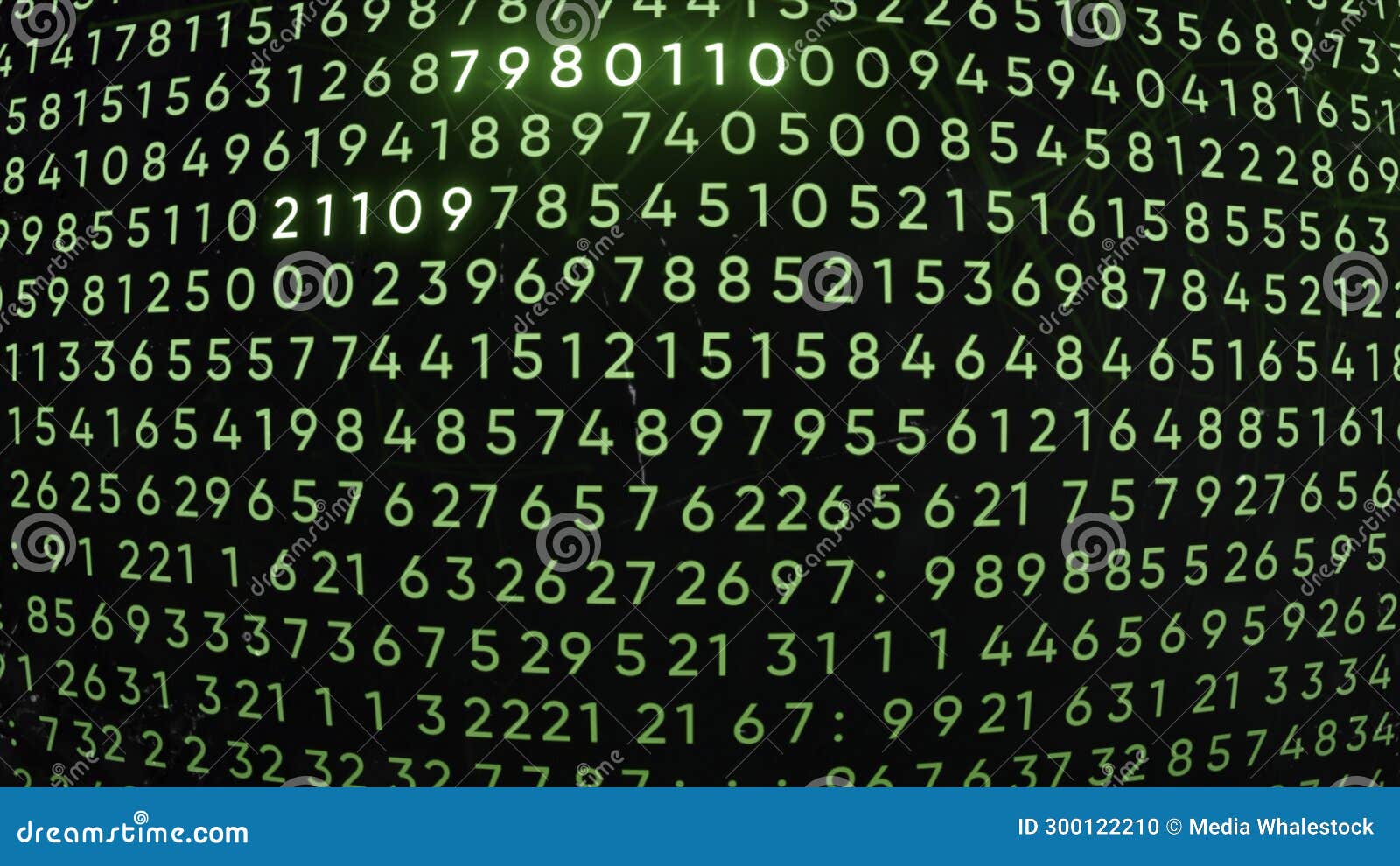 Background with Matrix Numbers Appearing and Glow. Motion Stock Photo ...