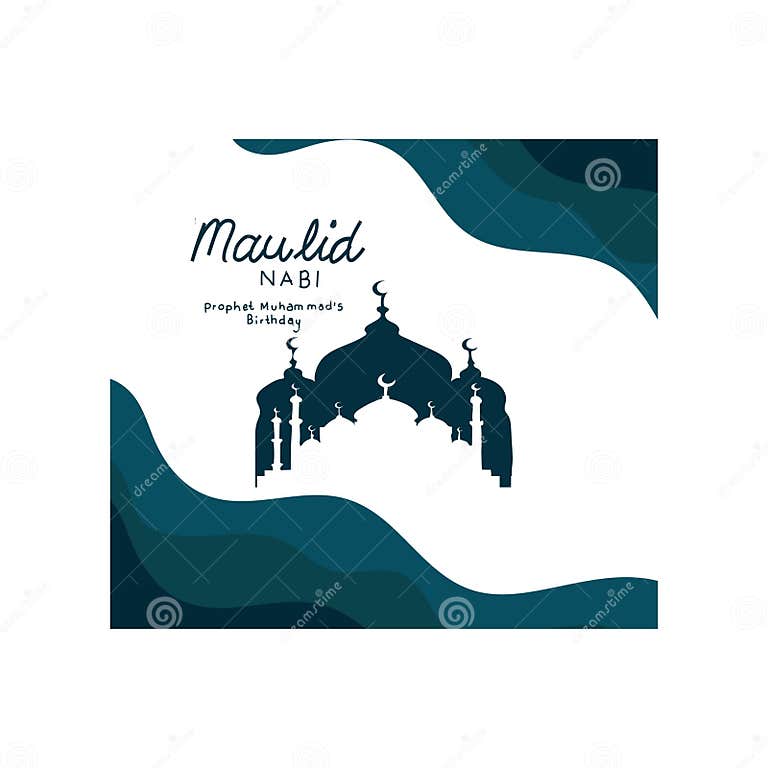 The Background Maulid Nabi Muhammad Stock Illustration - Illustration ...