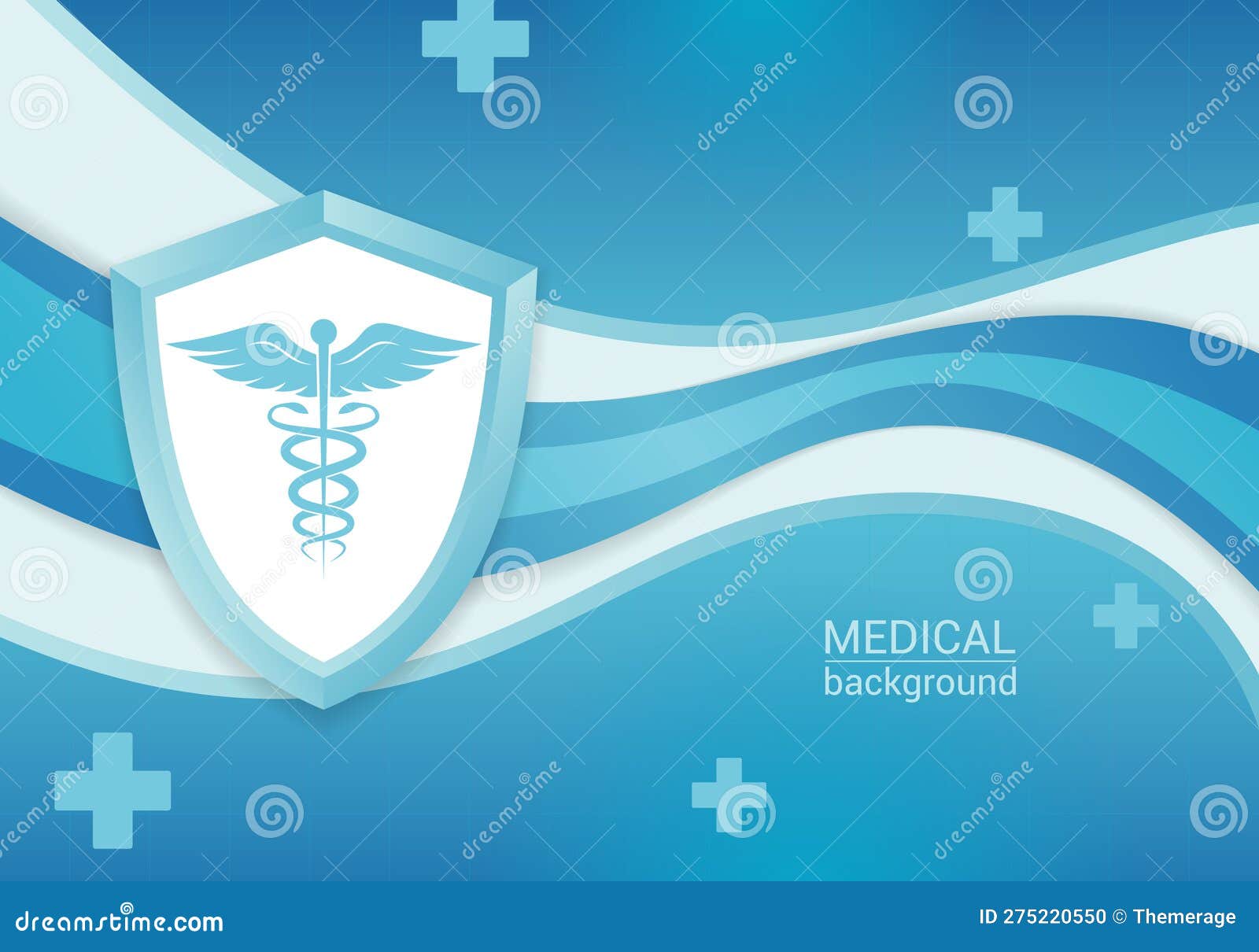 Background with Medical Symbol and Abstract Elements Stock Vector ...