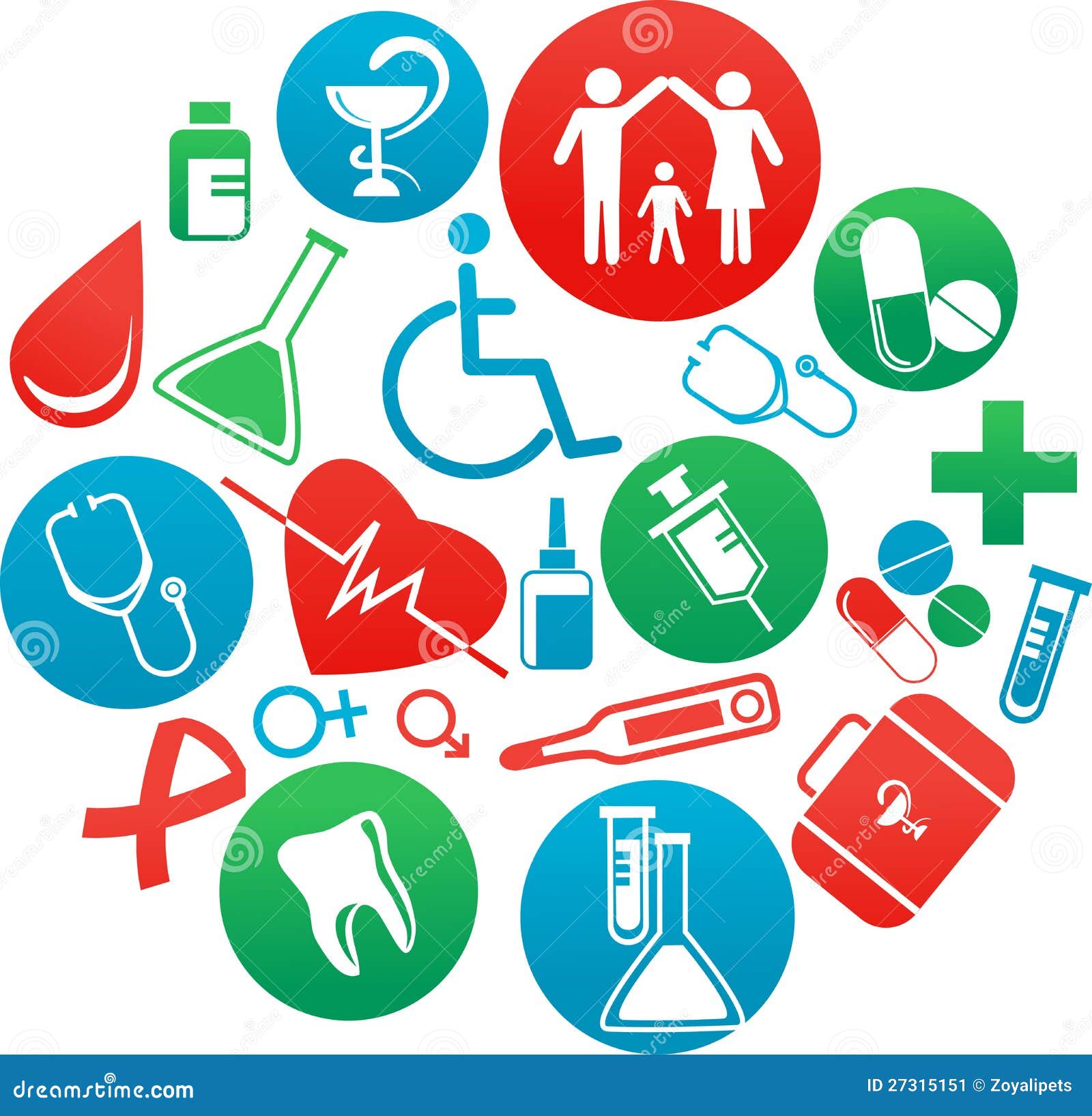 Background with Medicine Icons and Elements Stock Vector - Illustration ...