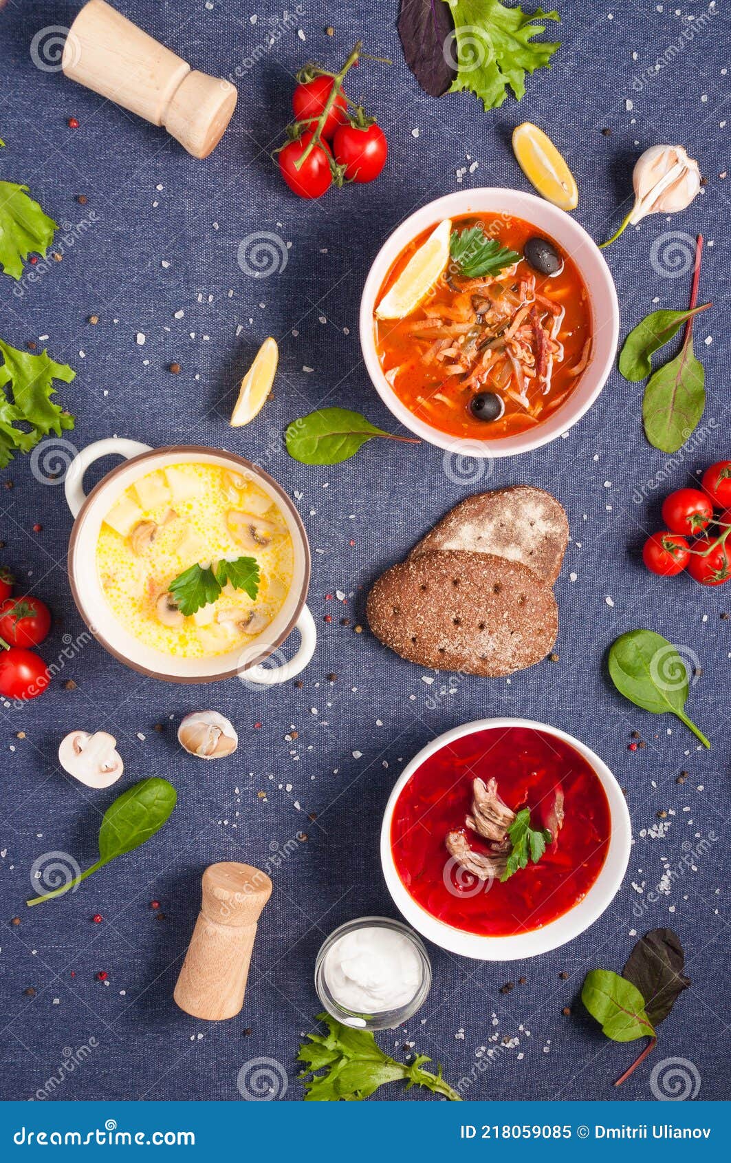 Background for the Menu of a Cafe or Restaurant Soups. Flat Ley Stock ...