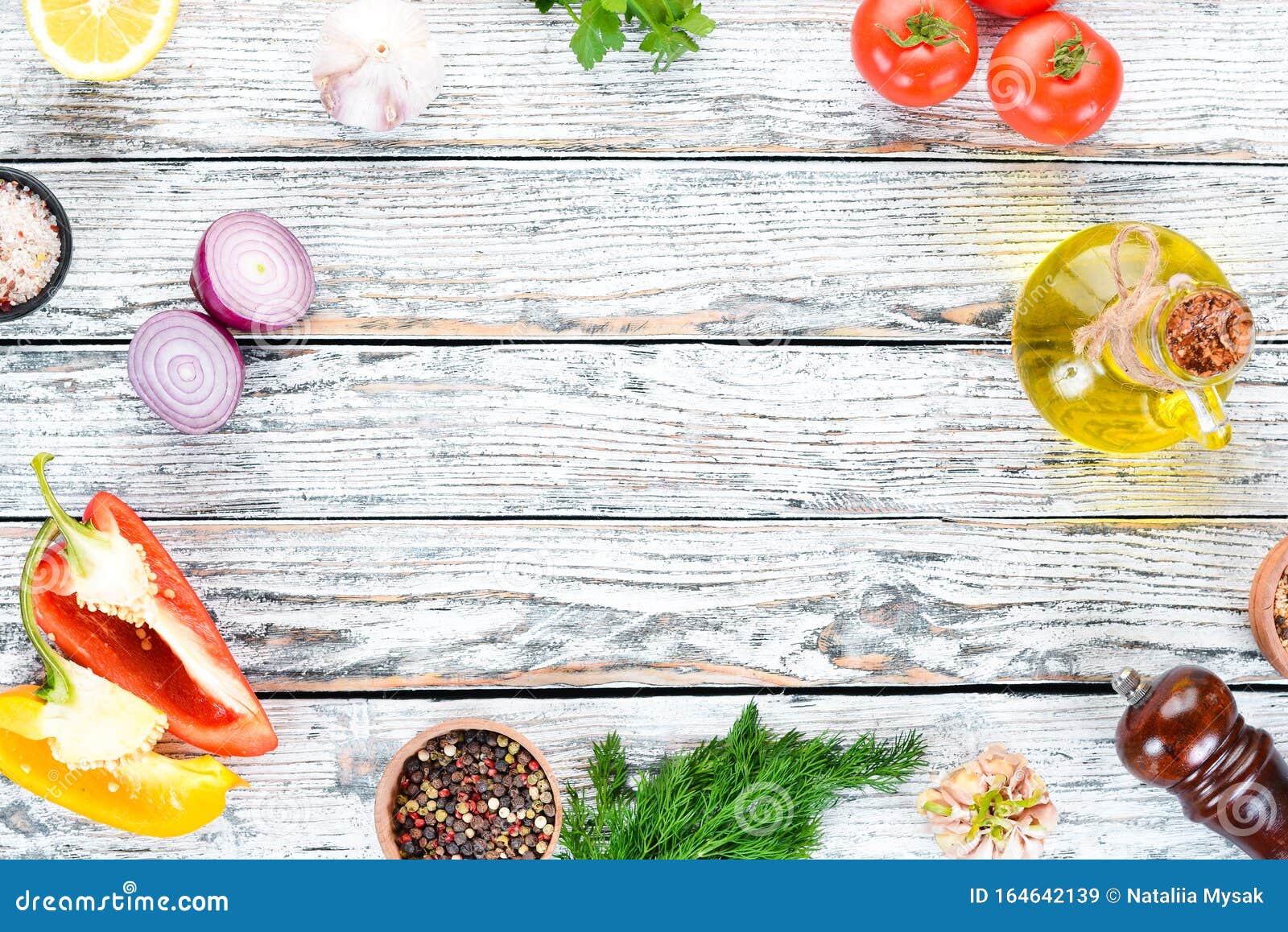 Background for the Menu of Dishes. Top View Stock Image - Image of ...