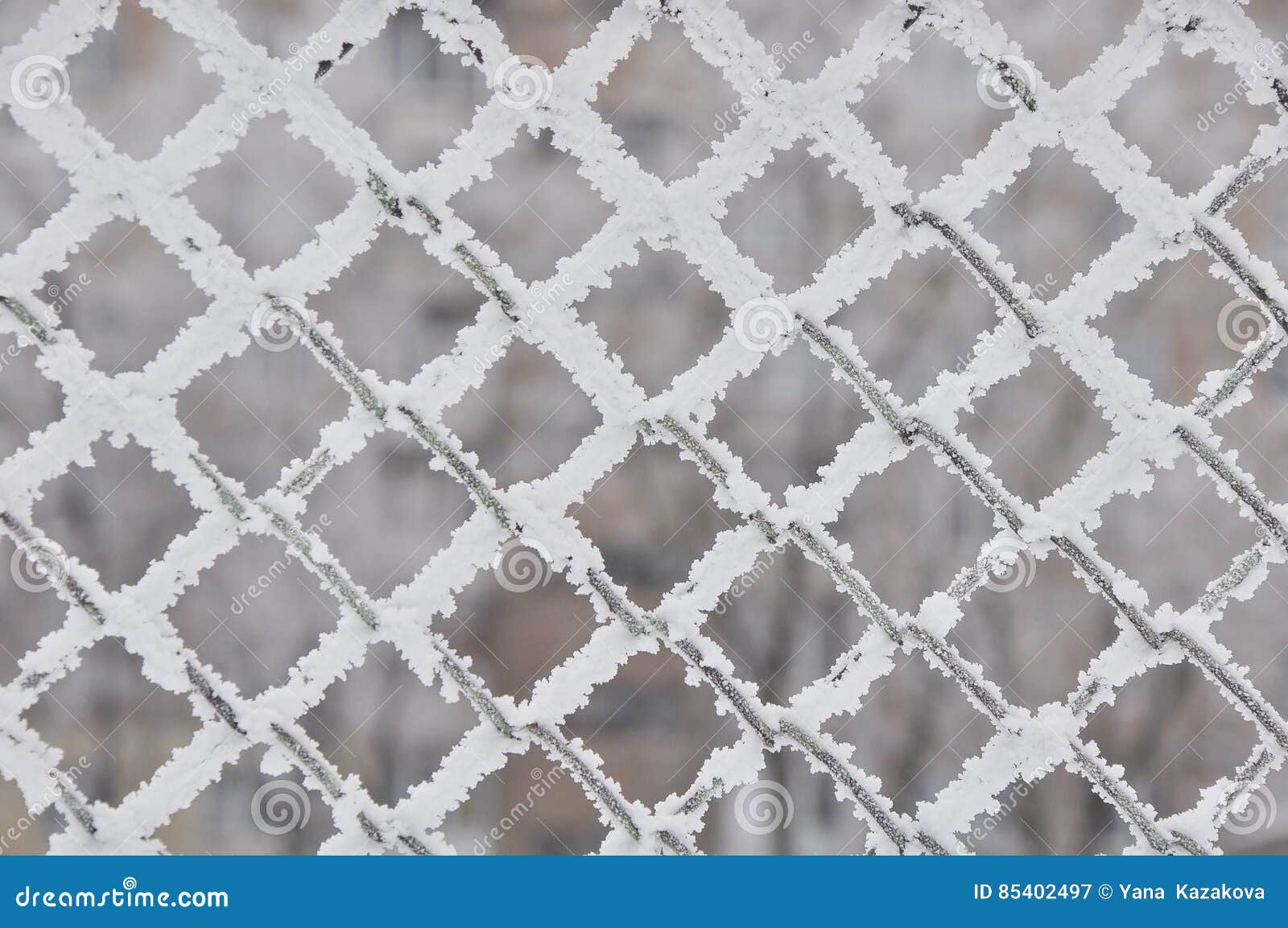 Background of a Mesh Fence Covered with Frost. Stock Image - Image of ...