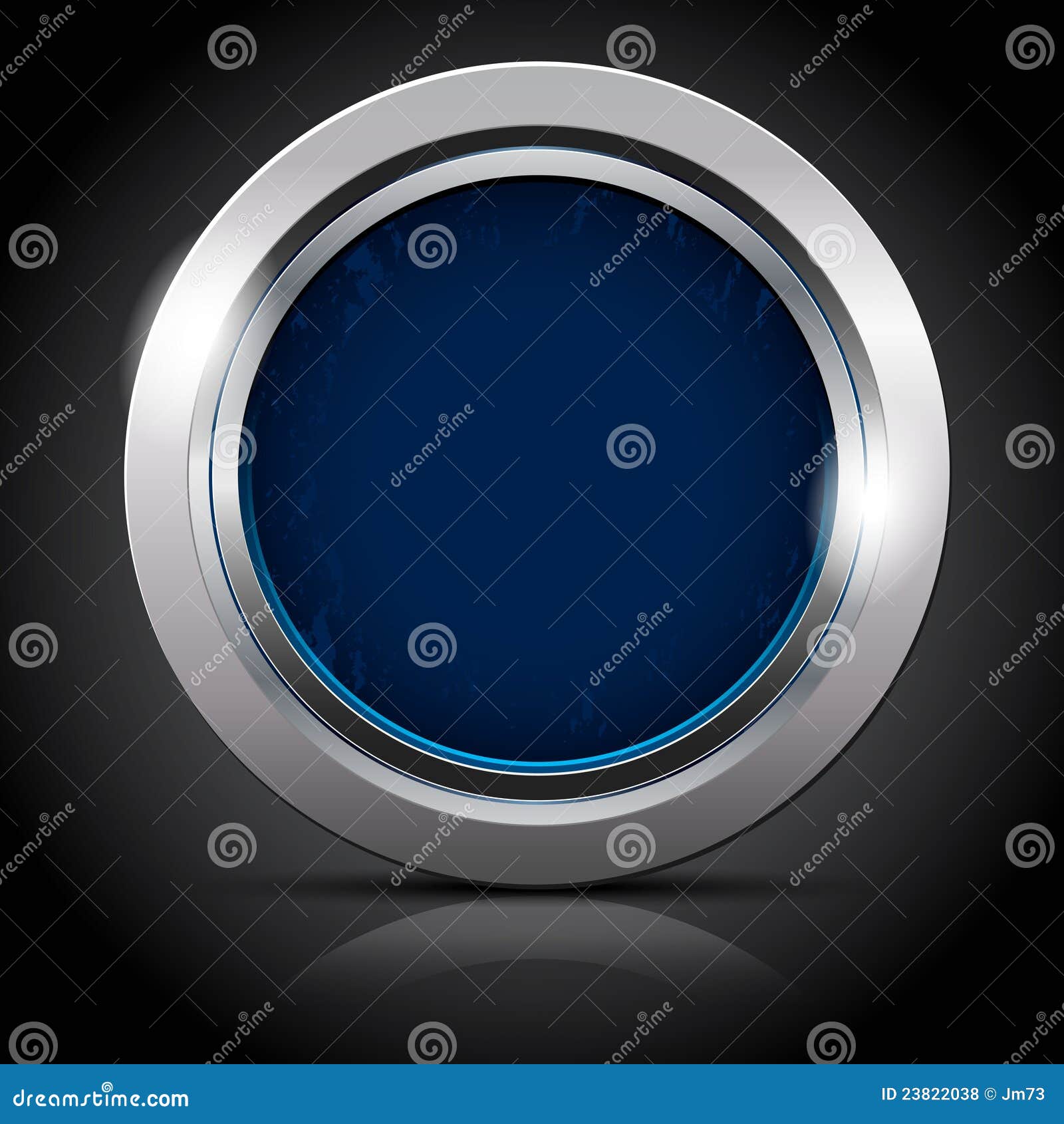 Background with Metal Circle Stock Vector - Illustration of chrome ...