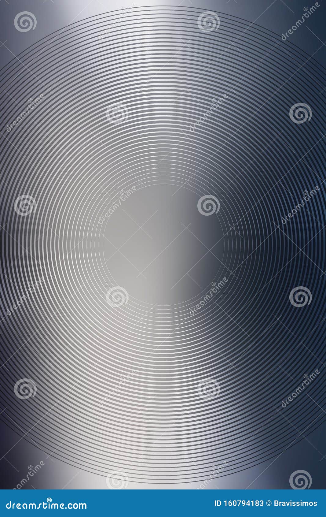 Background Metal Gradient Radial Abstract. Silver Stock Illustration ...