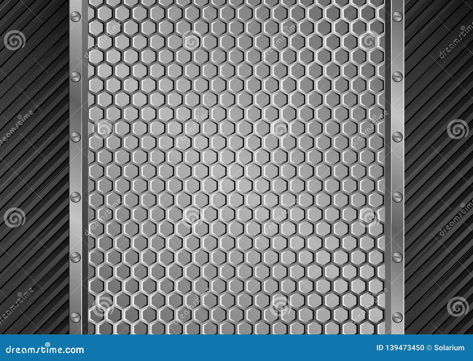 Background stock vector. Illustration of grate, metallic - 139473450