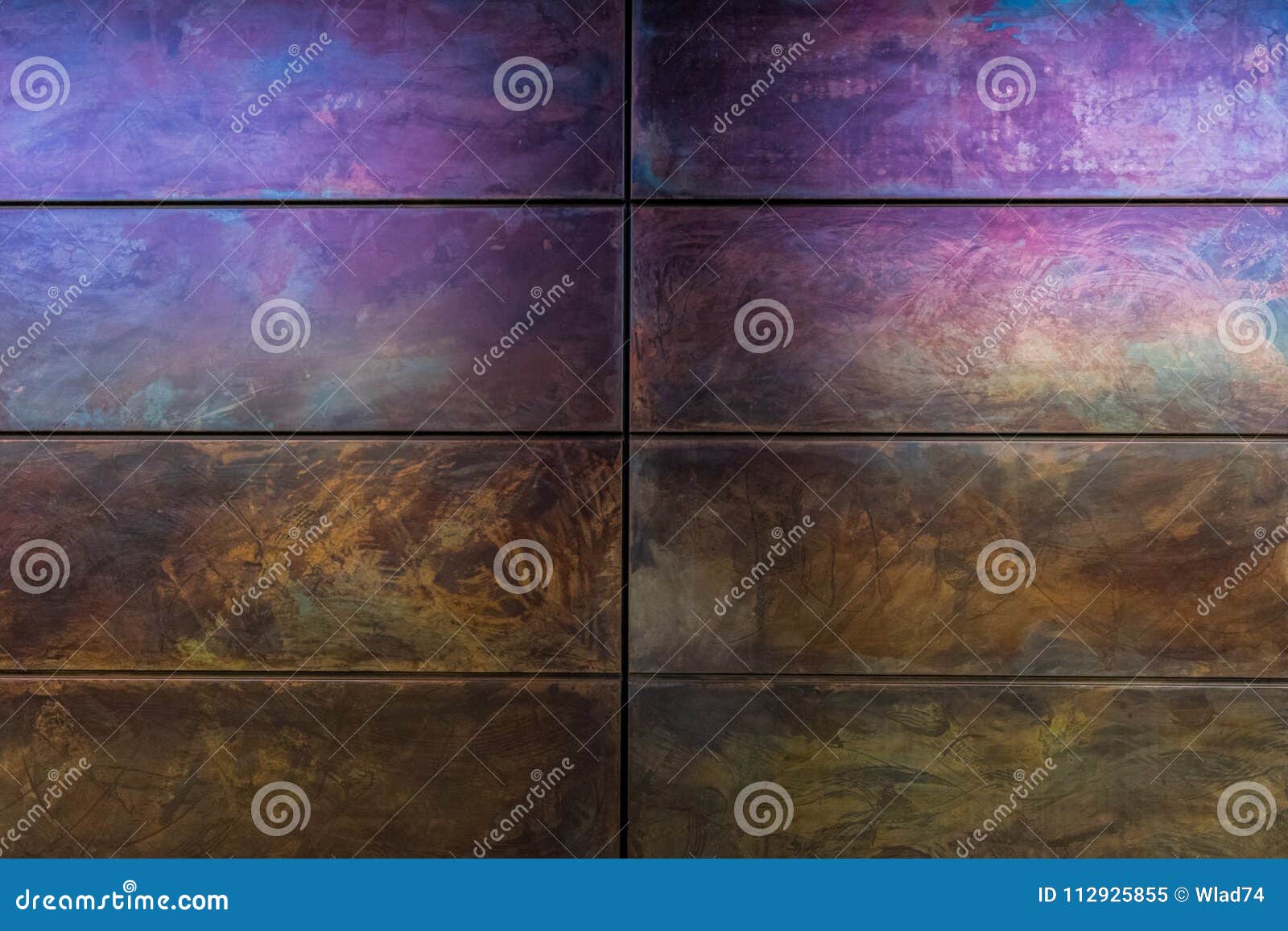 Background of a Metal and Multicolored Wall Stock Image - Image of ...