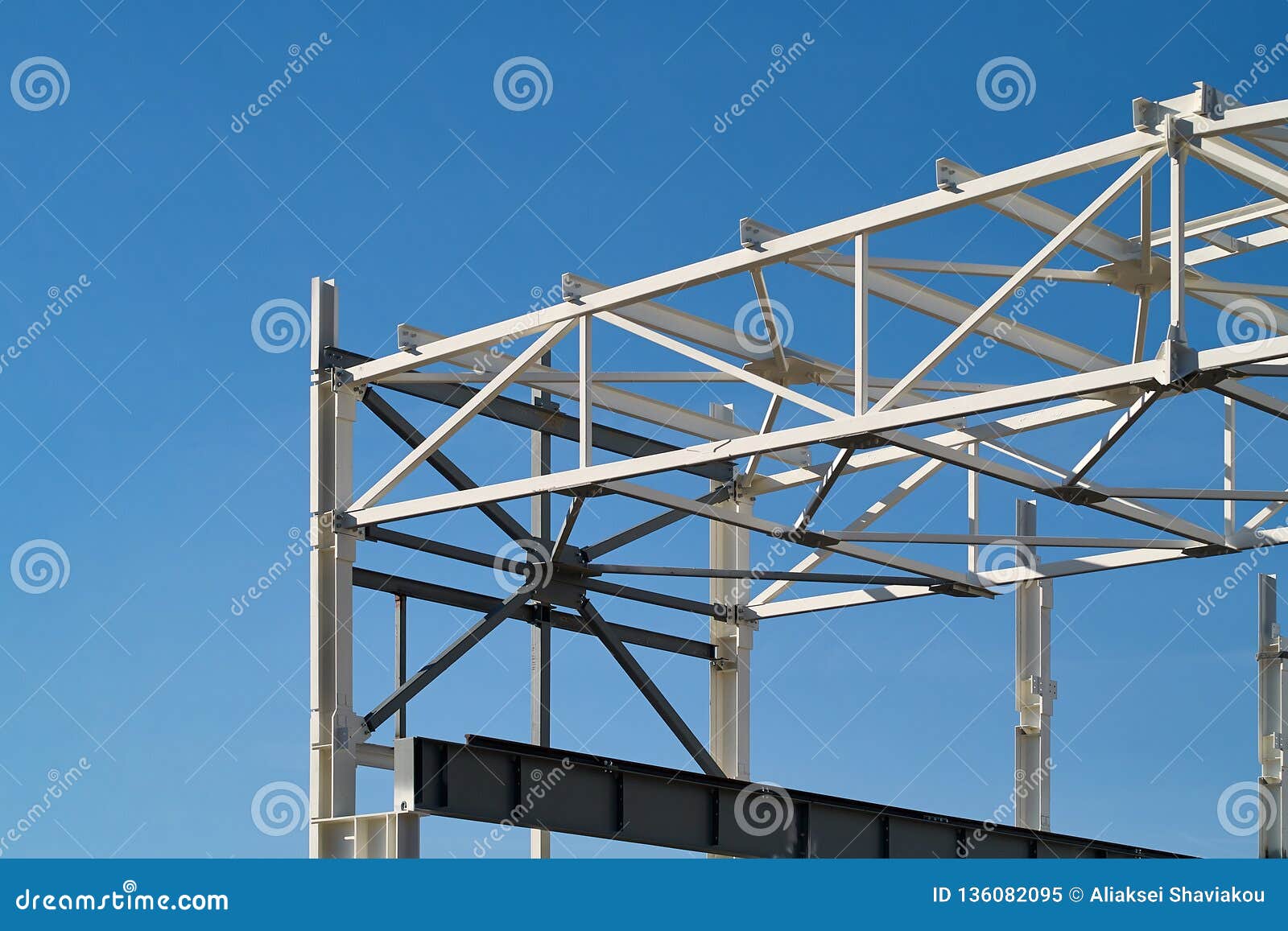 Background with Metal Structures Fire Protection Coating Over Clear ...