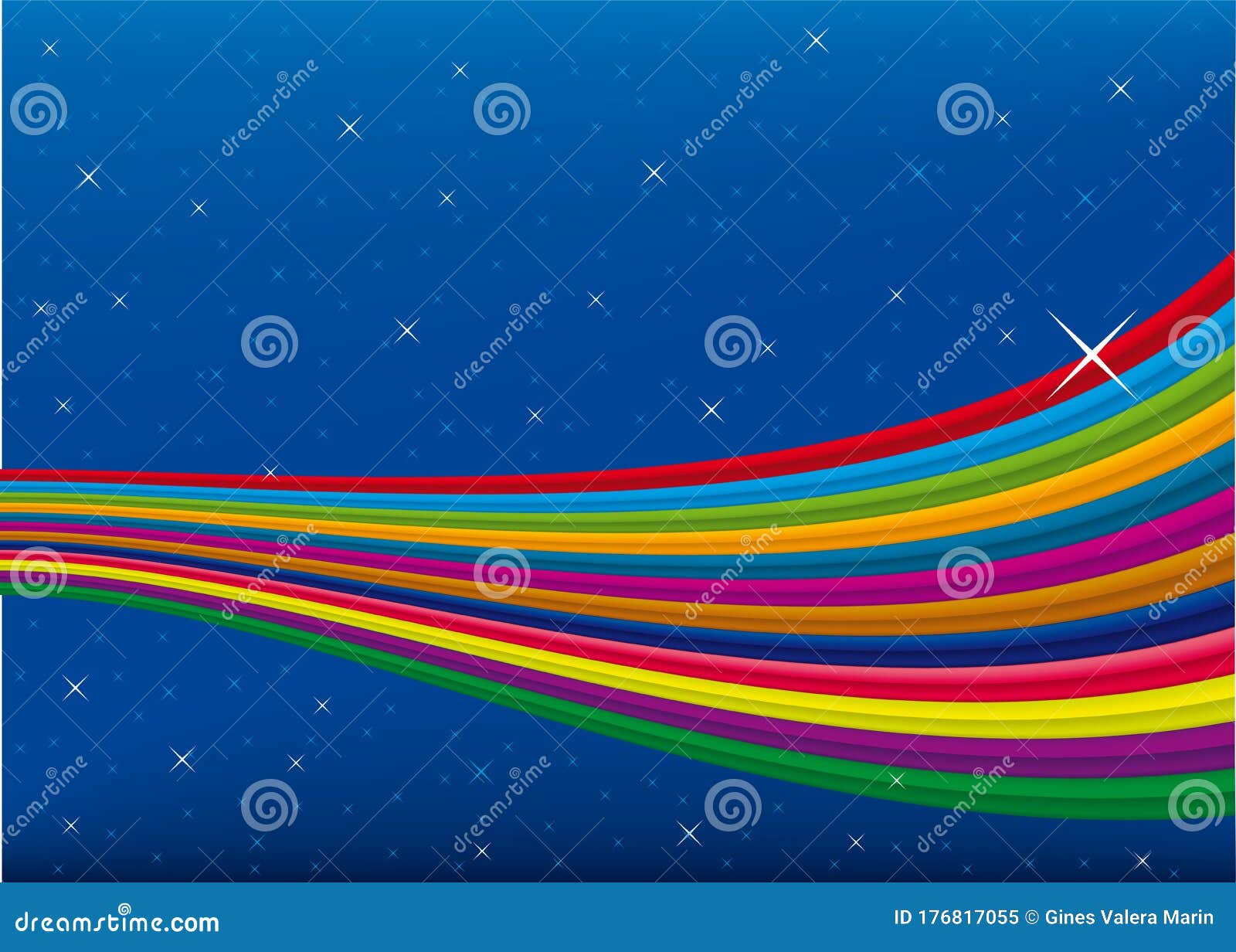 Background with Metallic Color Bands in Rainbow Shape. Stock Vector ...