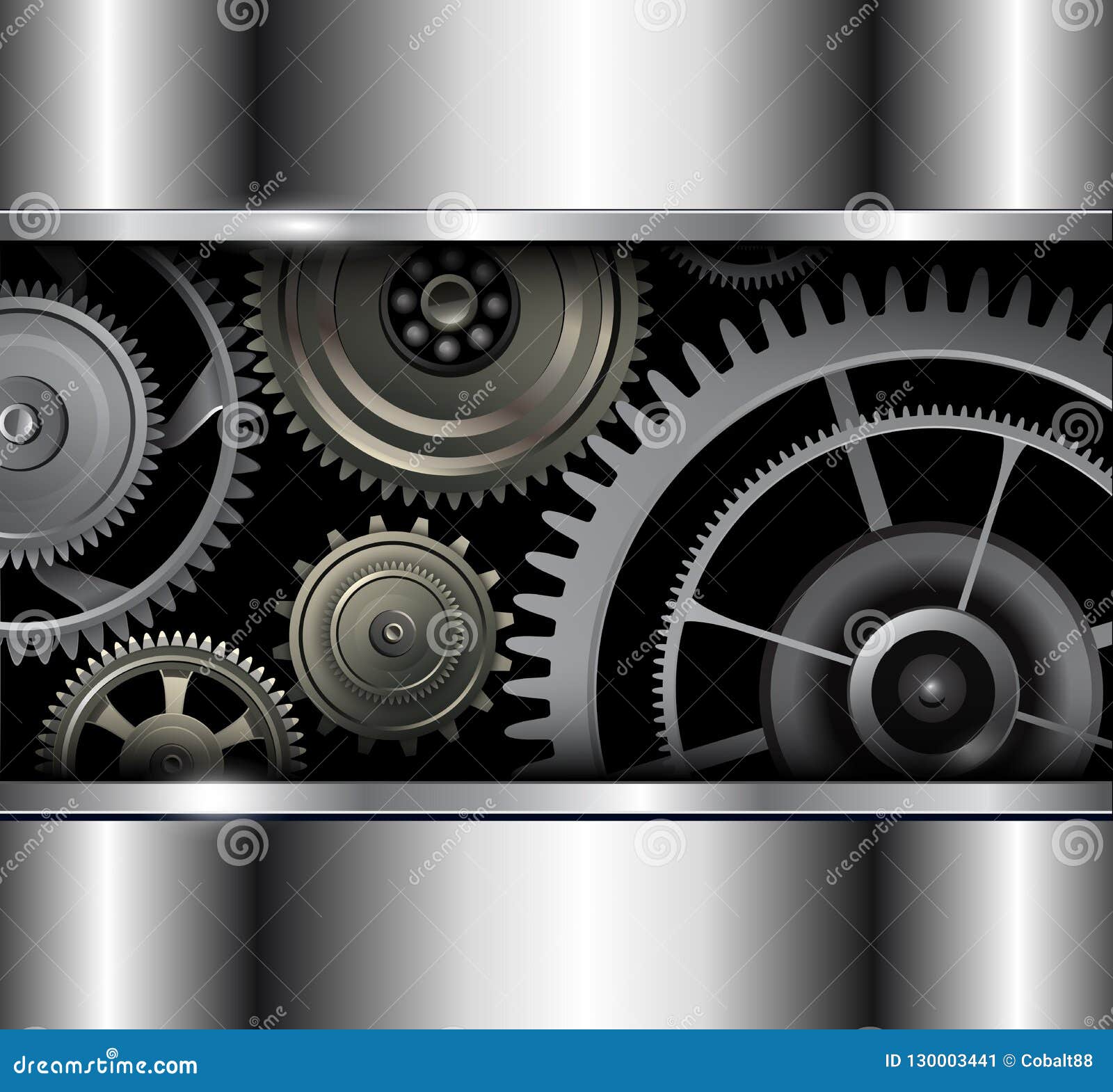 Background Metallic with Gears Stock Vector - Illustration of ...