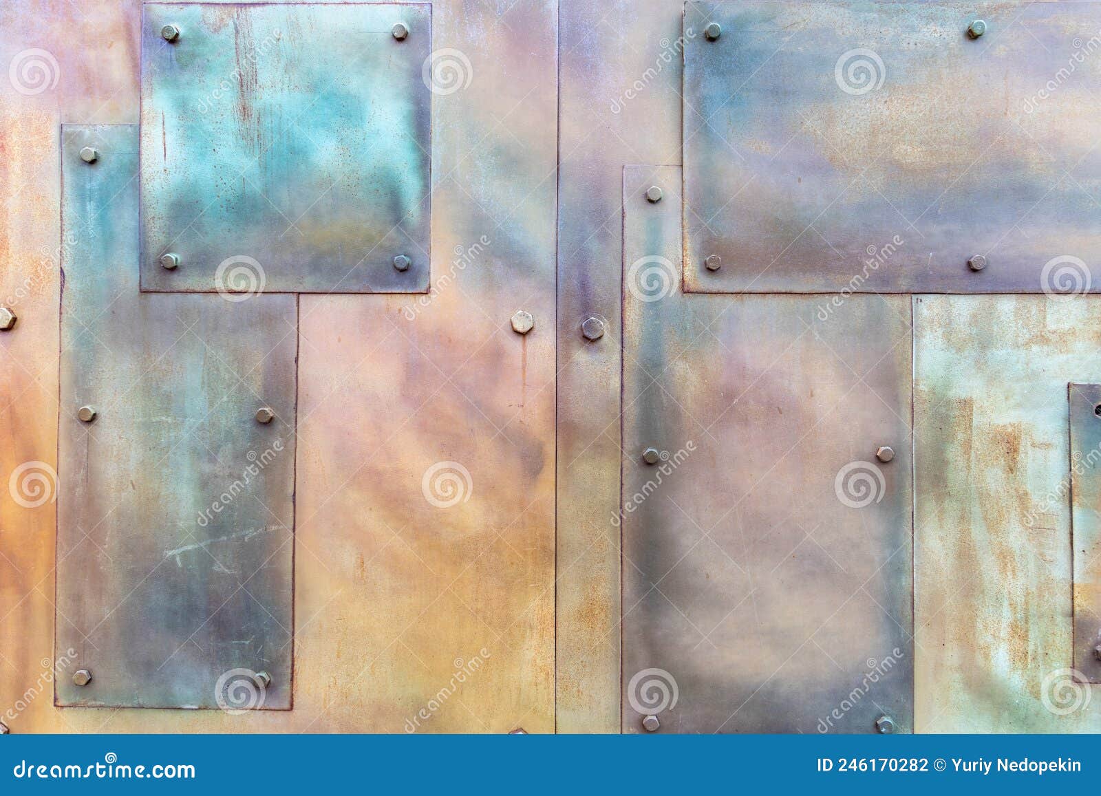 Background with Metallic Coating and Bolts Stock Photo - Image of ...