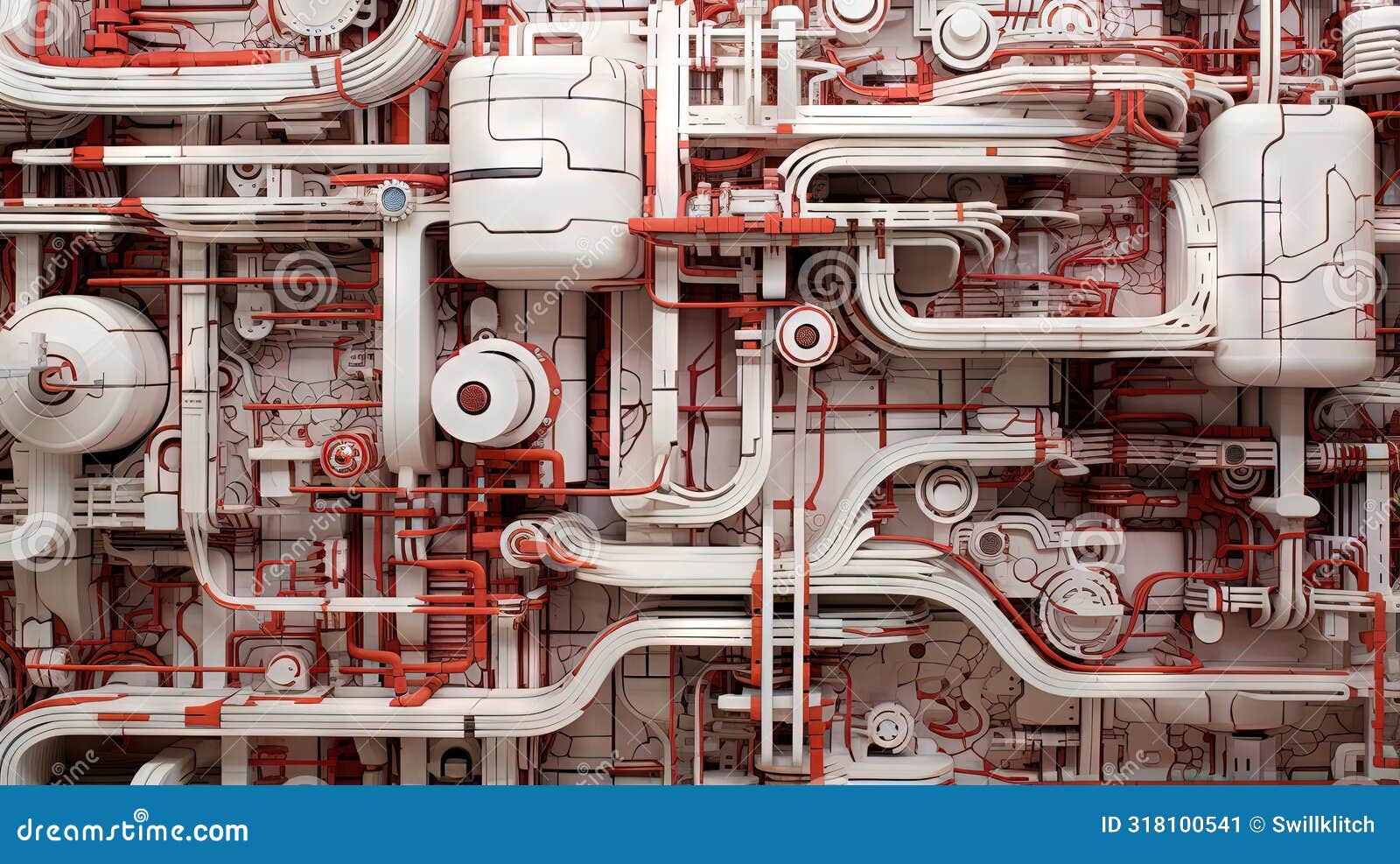 Background with Metallic Panels Texture, Wires and Circuit. Spaceship ...