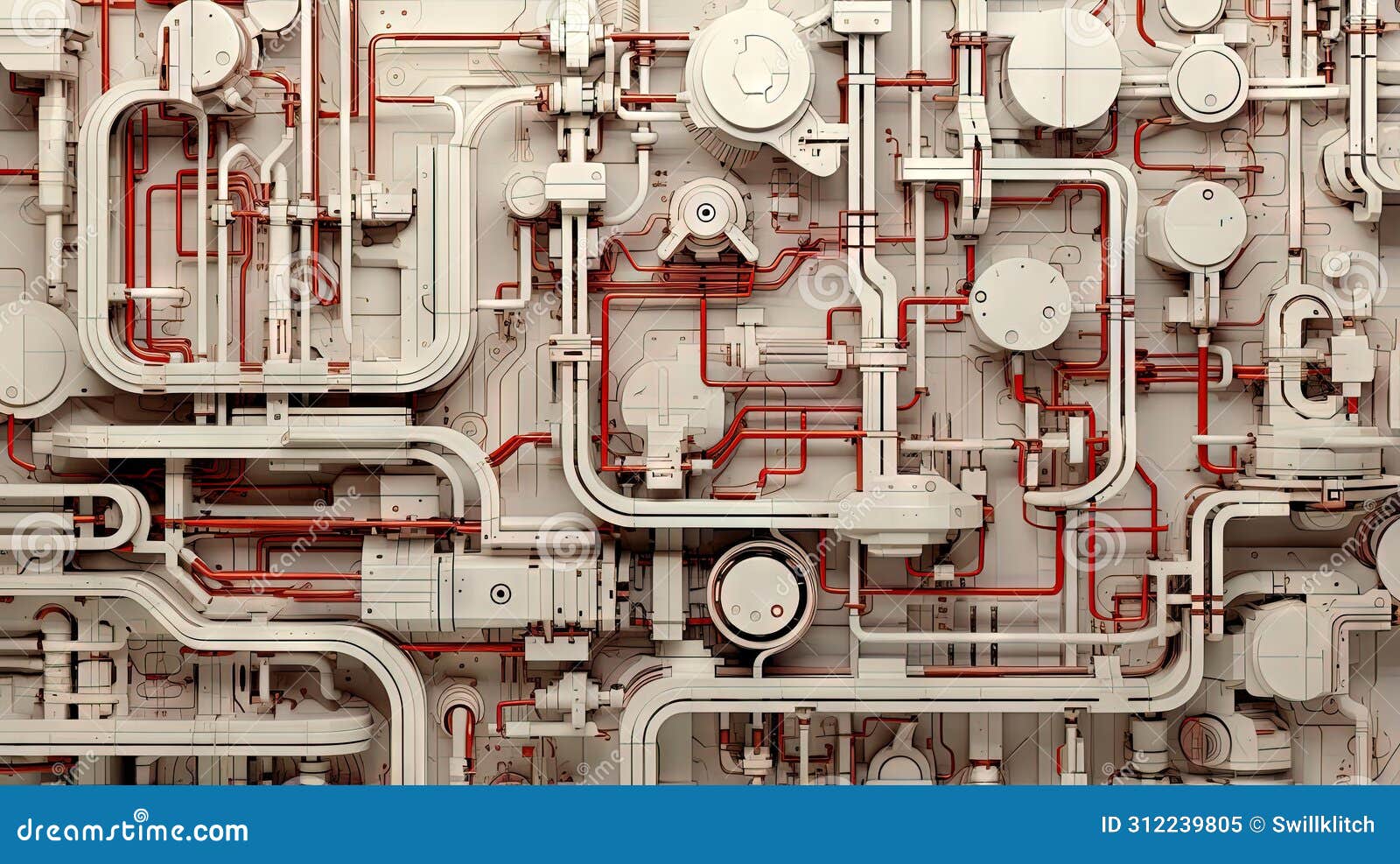 Background with Metallic Panels Texture, Wires and Circuit. Spaceship ...