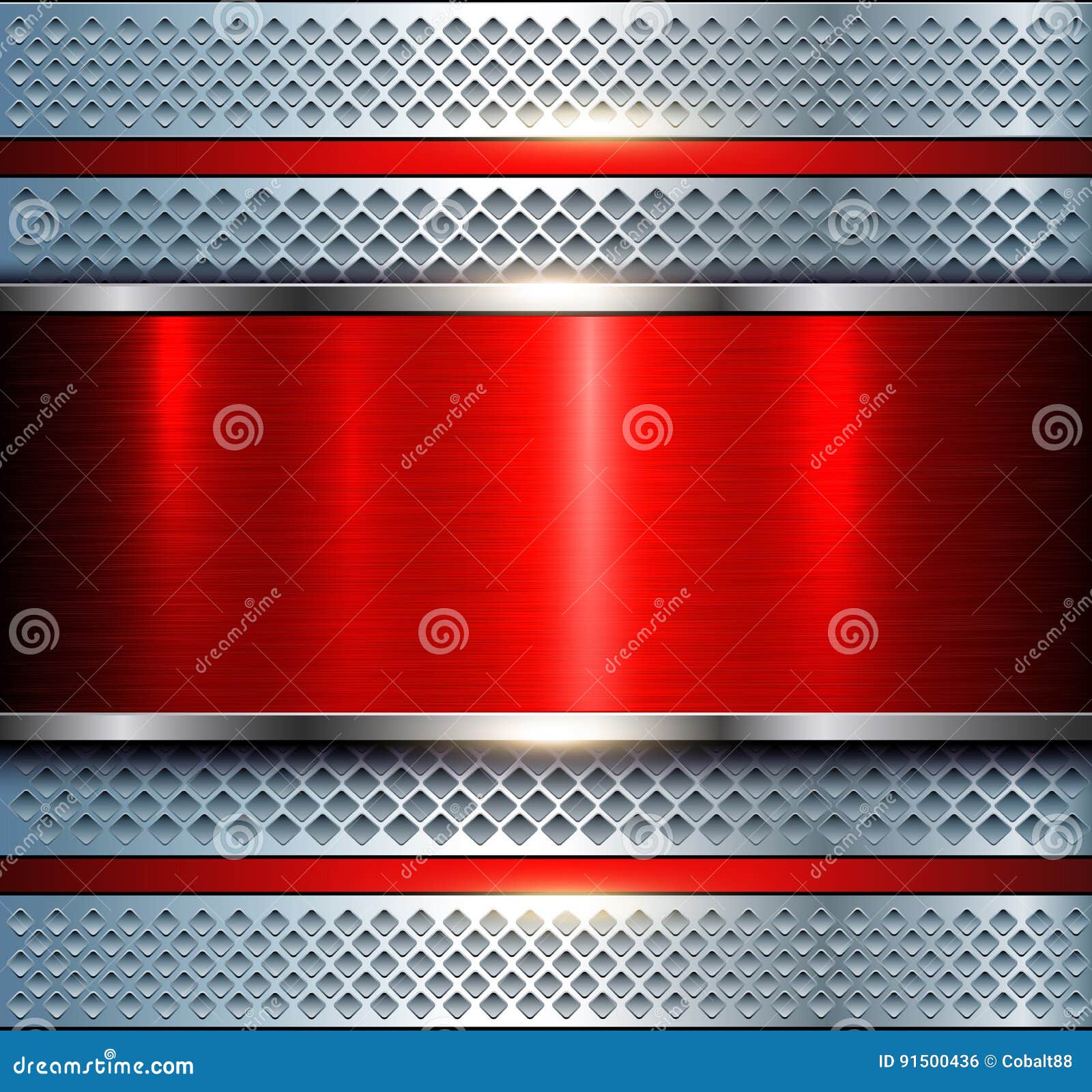 Background Metallic Silver Red Stock Vector - Illustration of symbol ...