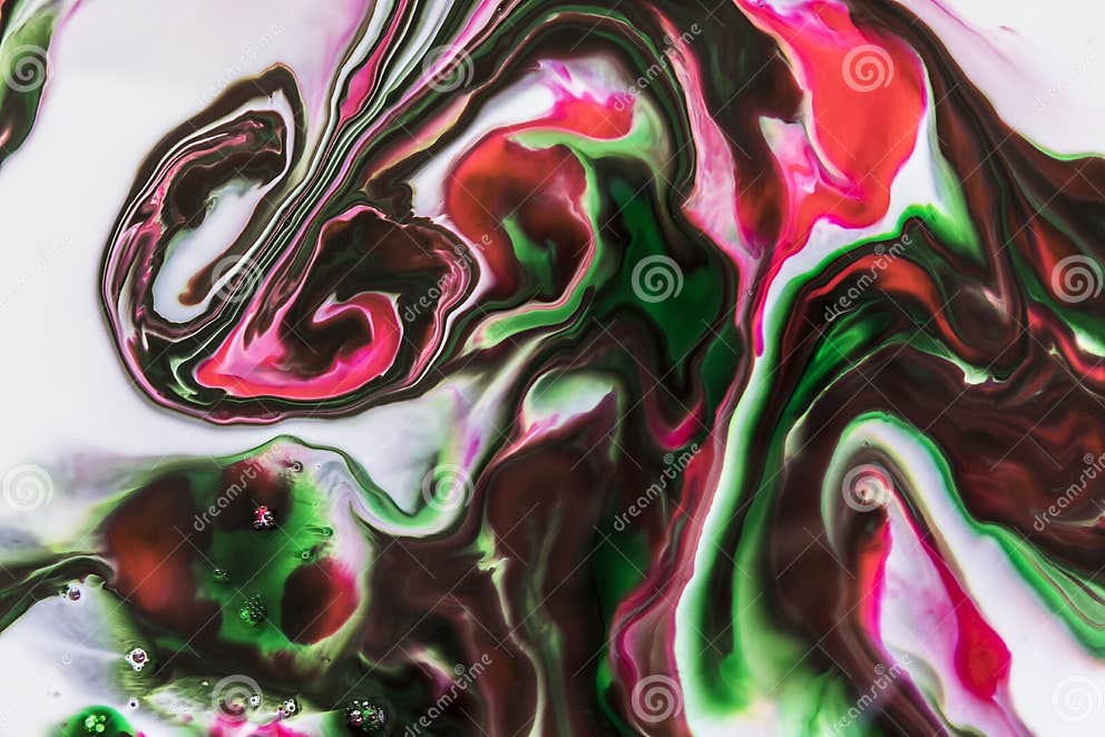 Background of Milk and Colored Diluted Paints in it Stock Image - Image ...