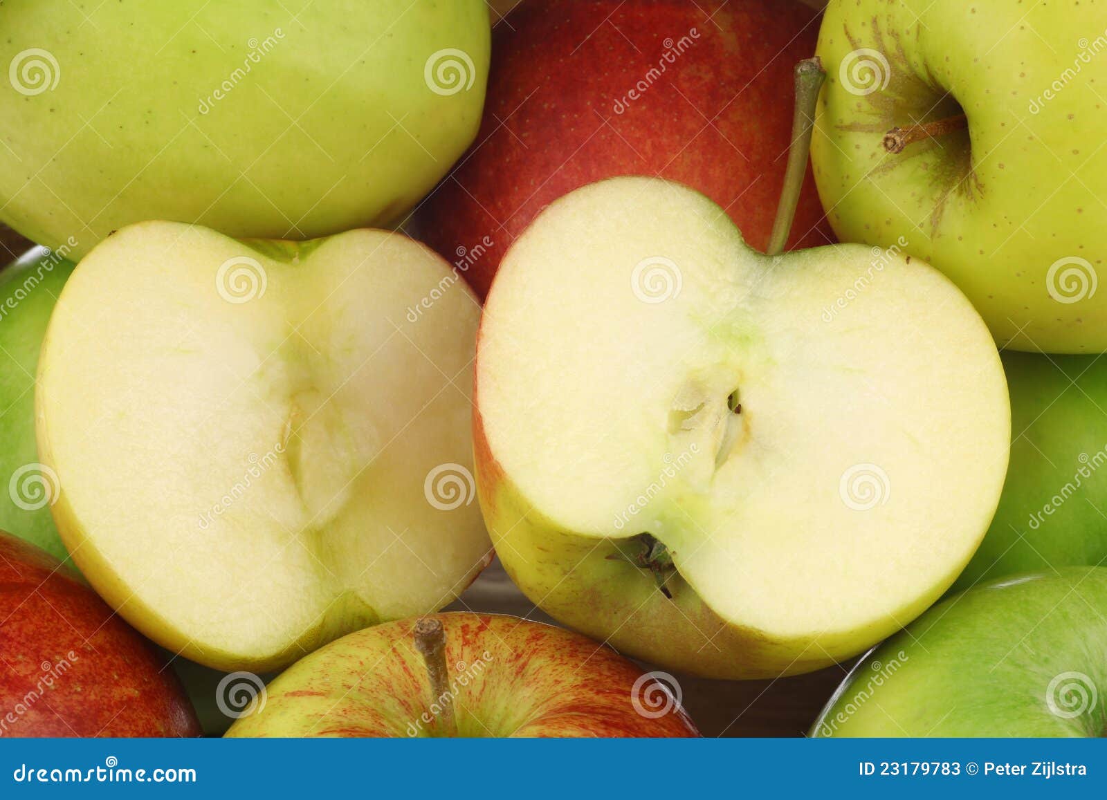 Background of Mixed Fresh Apples Stock Image - Image of jona ...