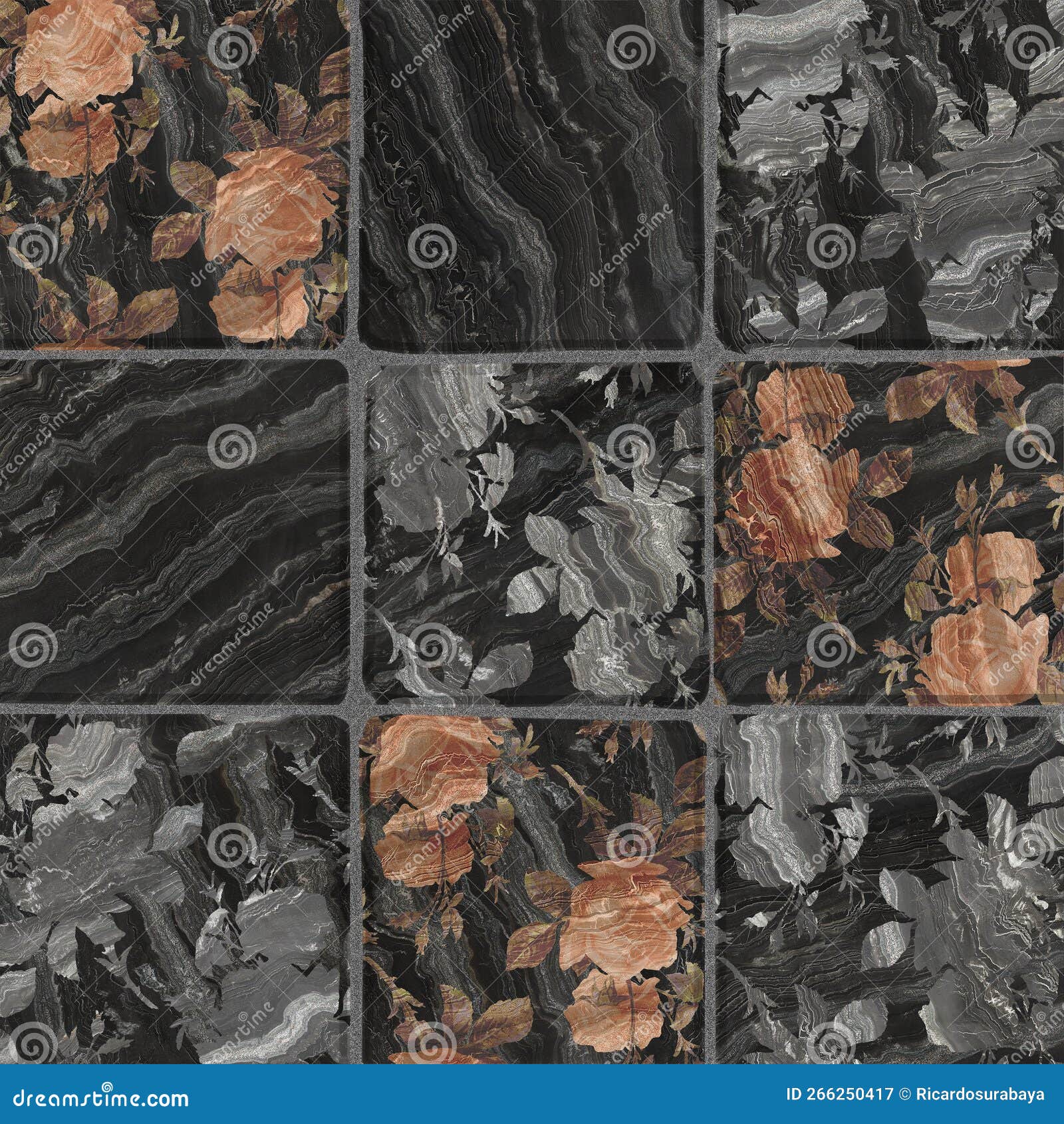 Background Mixed of Marble, Concrete and Stones with Decorative Pattern ...