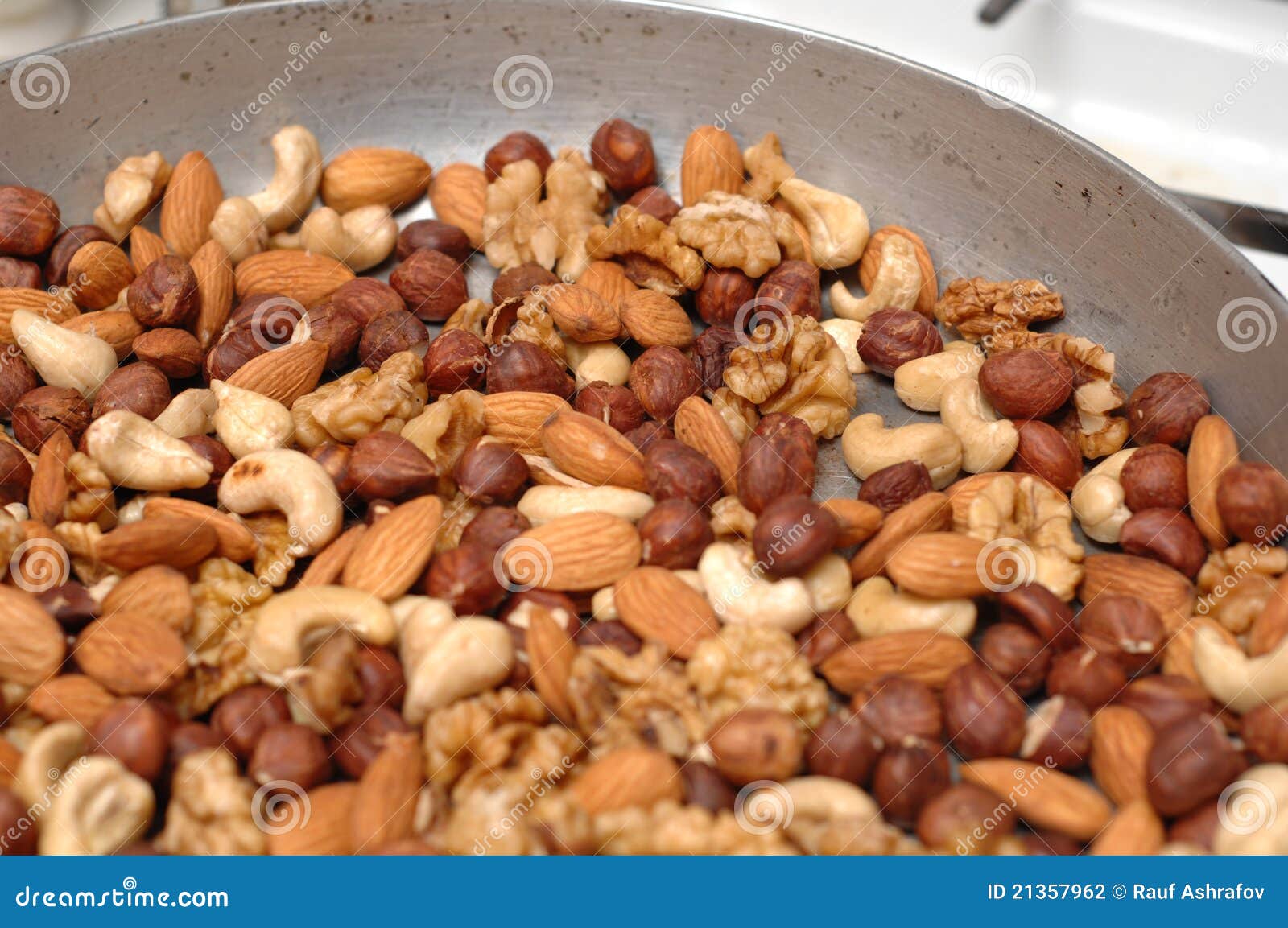 Background of mixed nuts. stock photo. Image of dried - 21357962