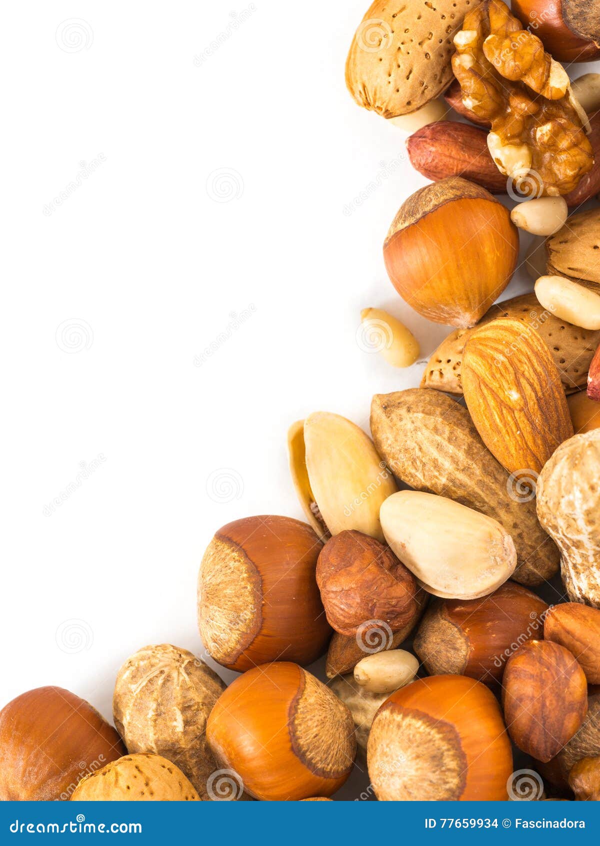 Background of Mixed Nuts with Copy Space Stock Photo - Image of nuts ...