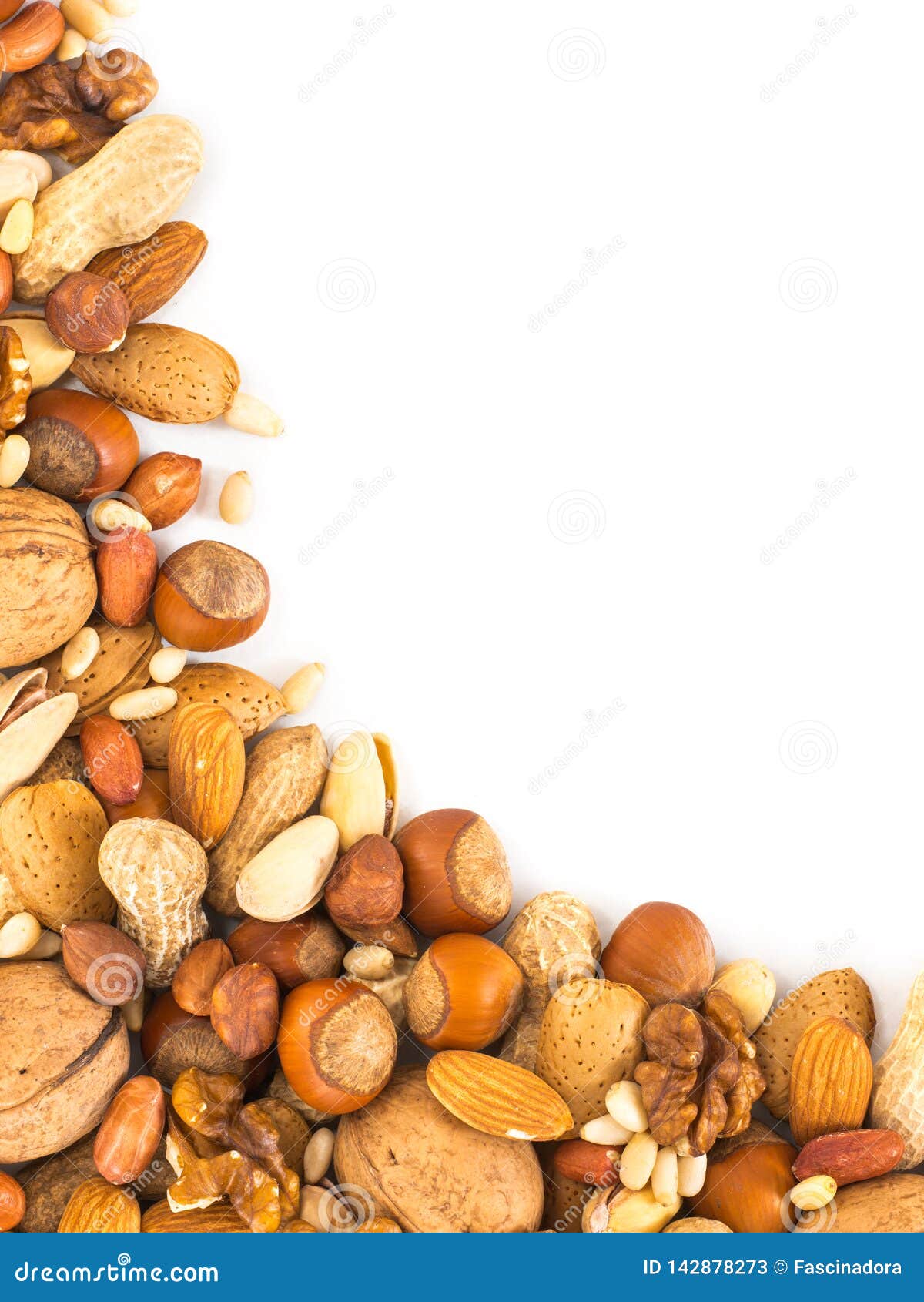 Background of Mixed Nuts with Copy Space Stock Image - Image of healthy ...