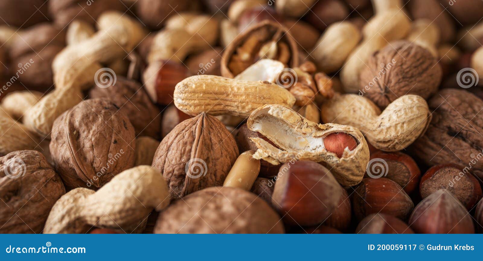 Background with mixed nuts stock image. Image of delicious - 200059117