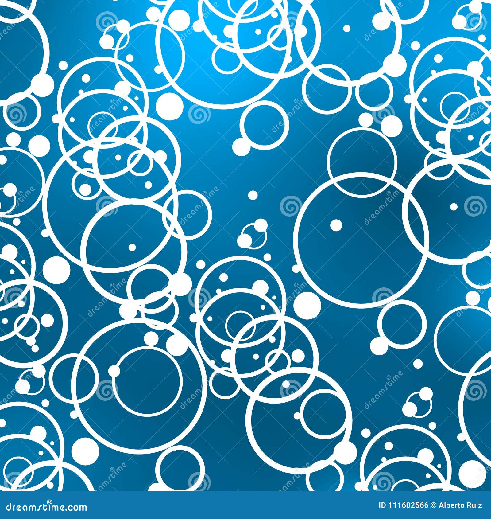 Blue Background with Modern Bubbles. Stock Illustration - Illustration ...