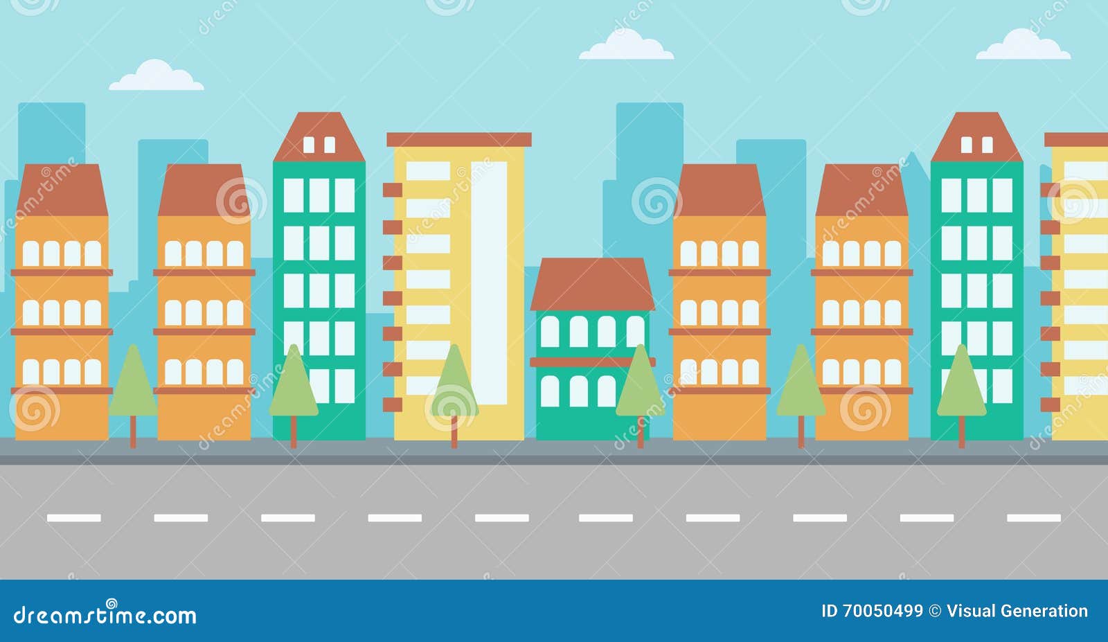 Background of modern city. stock vector. Illustration of drive - 70050499