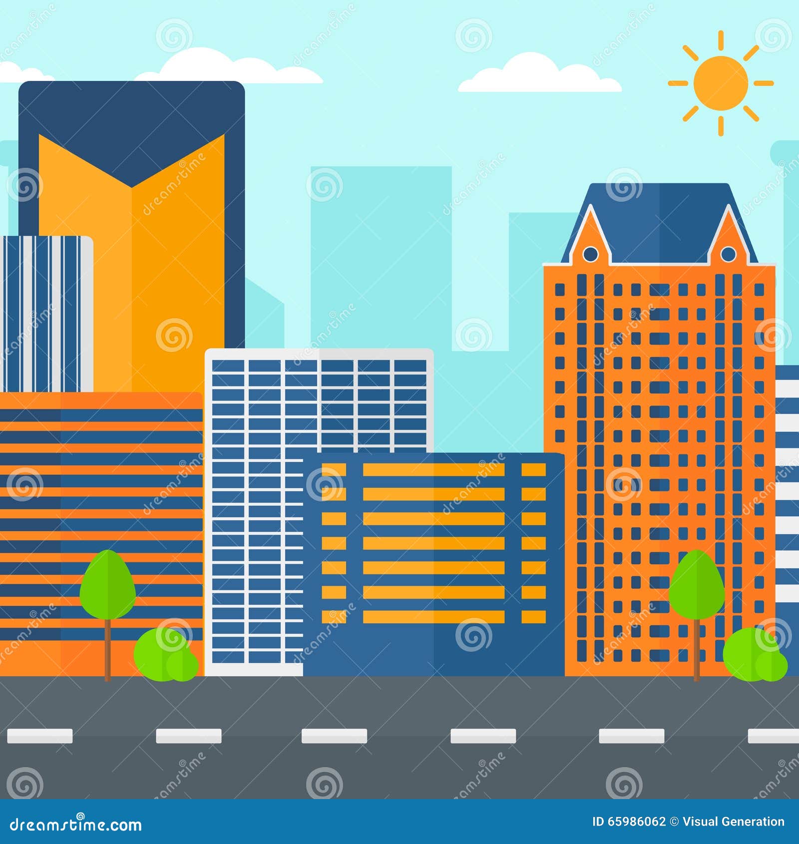 Background of modern city. stock vector. Illustration of cityscape ...