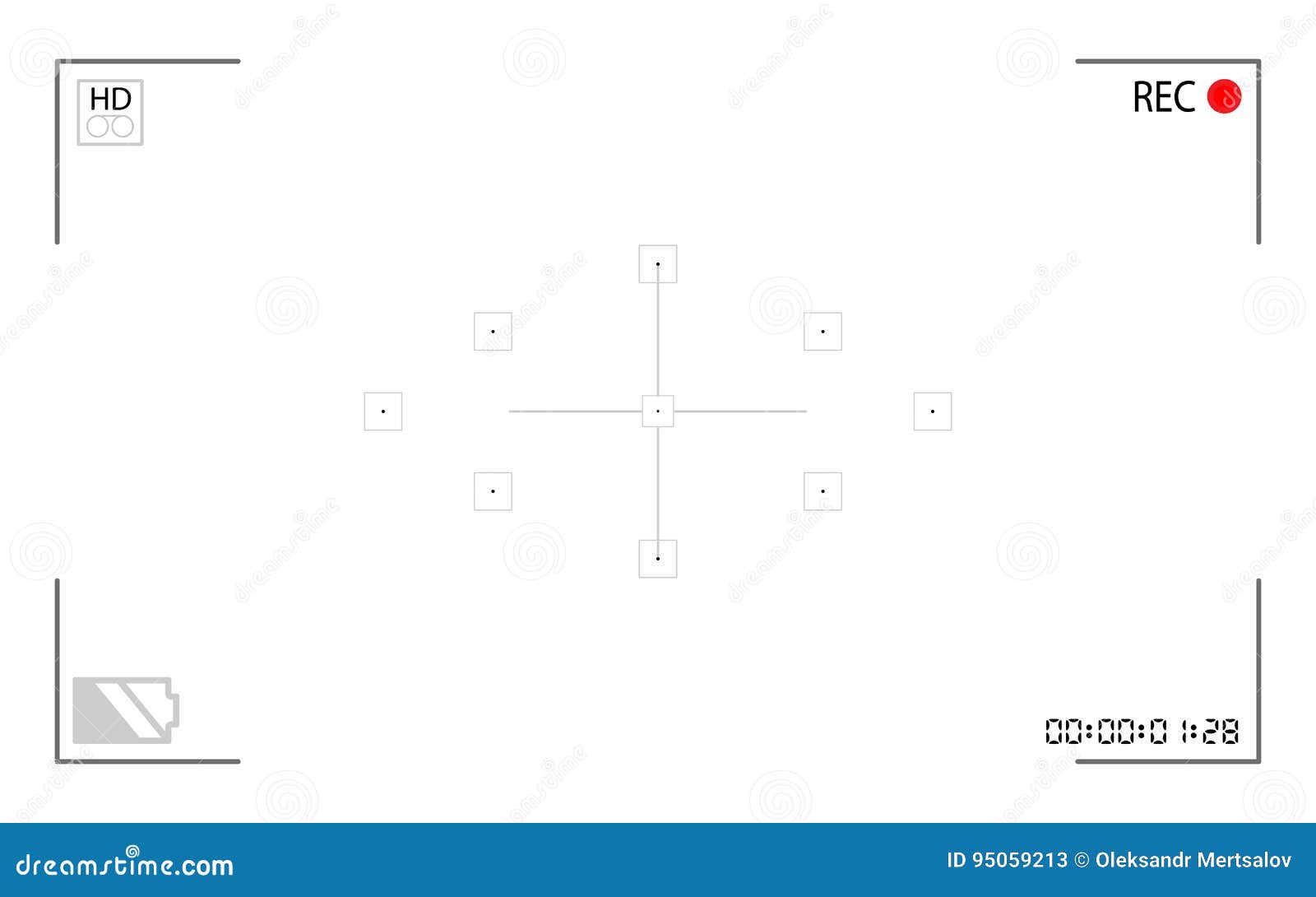 On Background Modern Digital Video Camera Focusing Screen Isolated ...