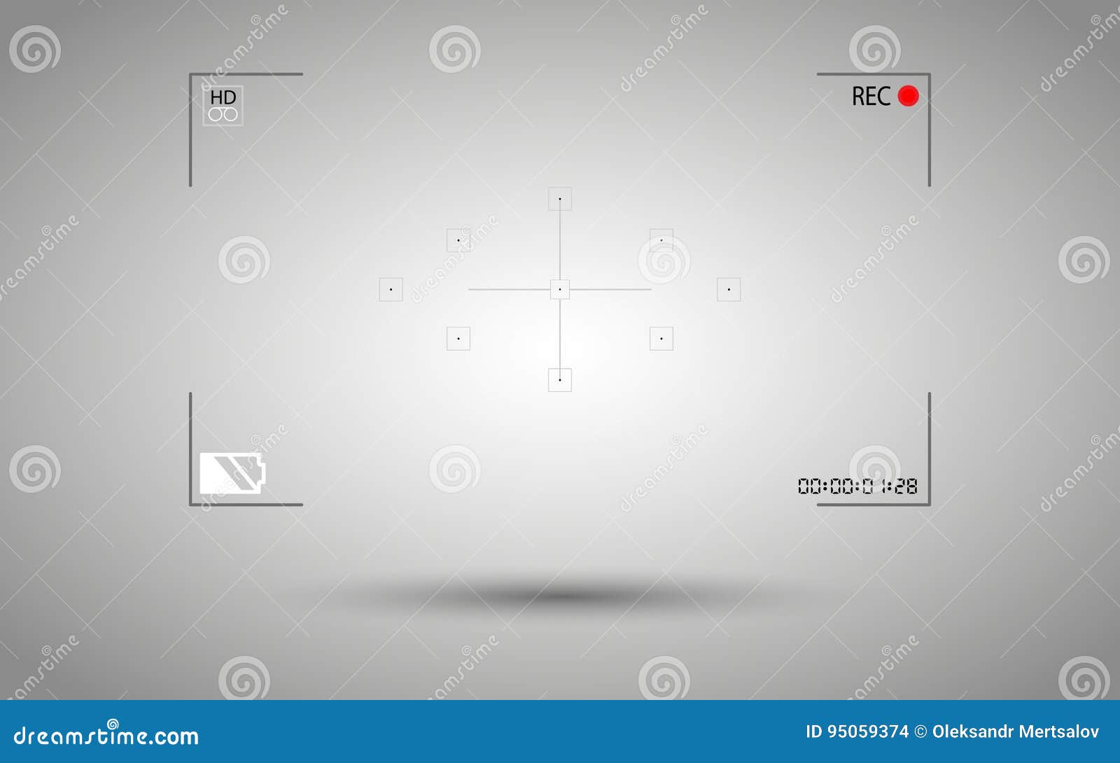 On Background Modern Digital Video Camera Focusing Screen Isolated ...