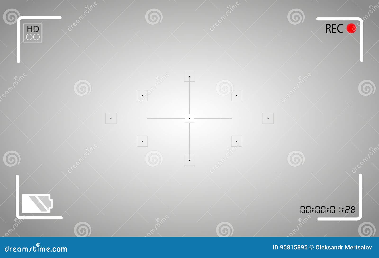 On Background Modern Digital Video Camera Focusing Screen Isolated ...