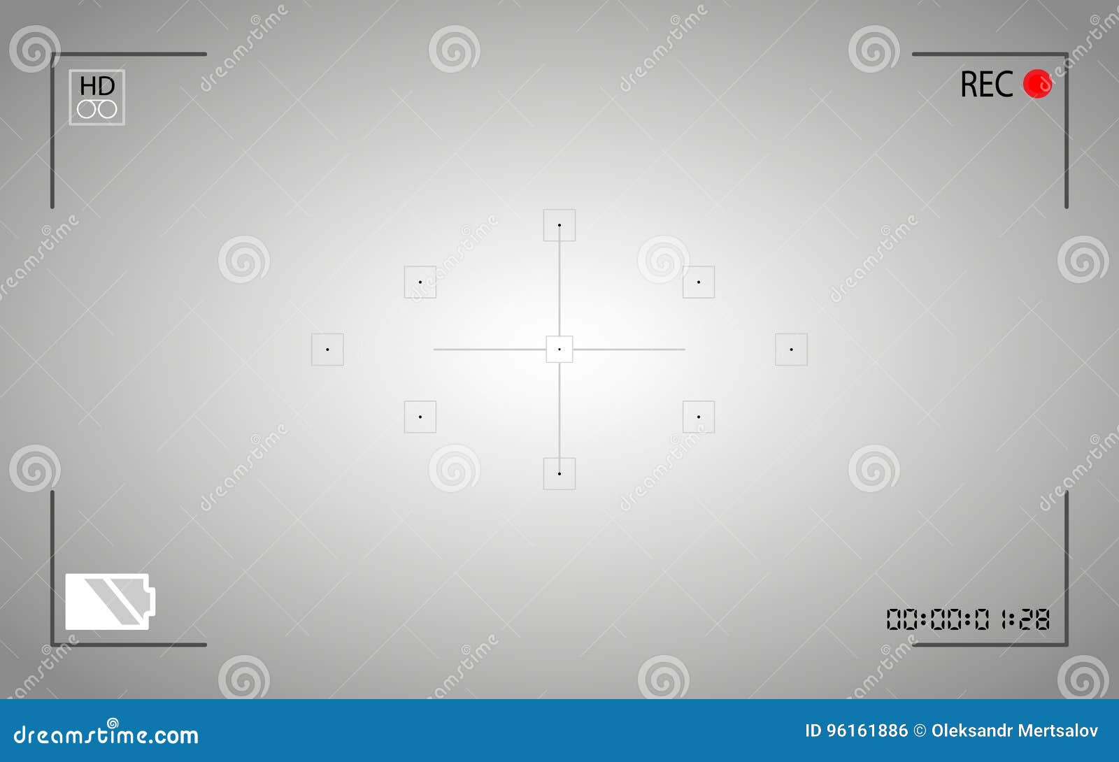 On Background Modern Digital Video Camera Focusing Screen Isolated ...