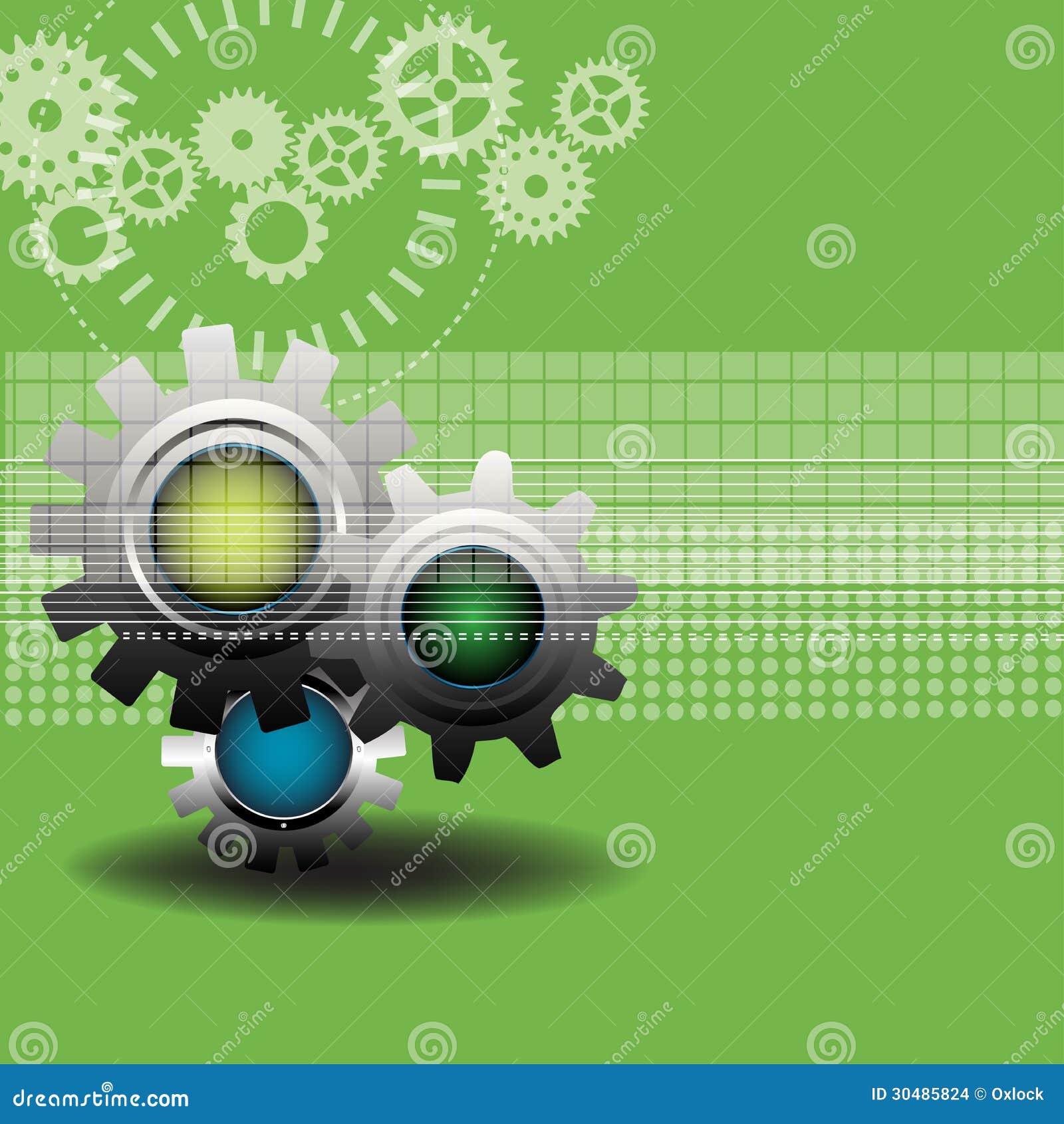 Background with Modern Gears Stock Vector - Illustration of futuristic ...