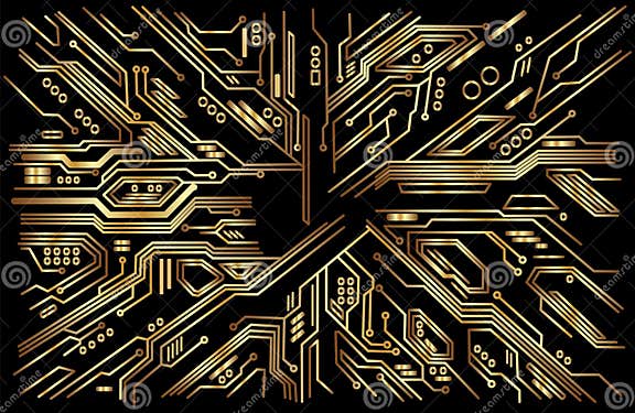 Background of Modern Interconnected Circuit Board Digital Technology ...