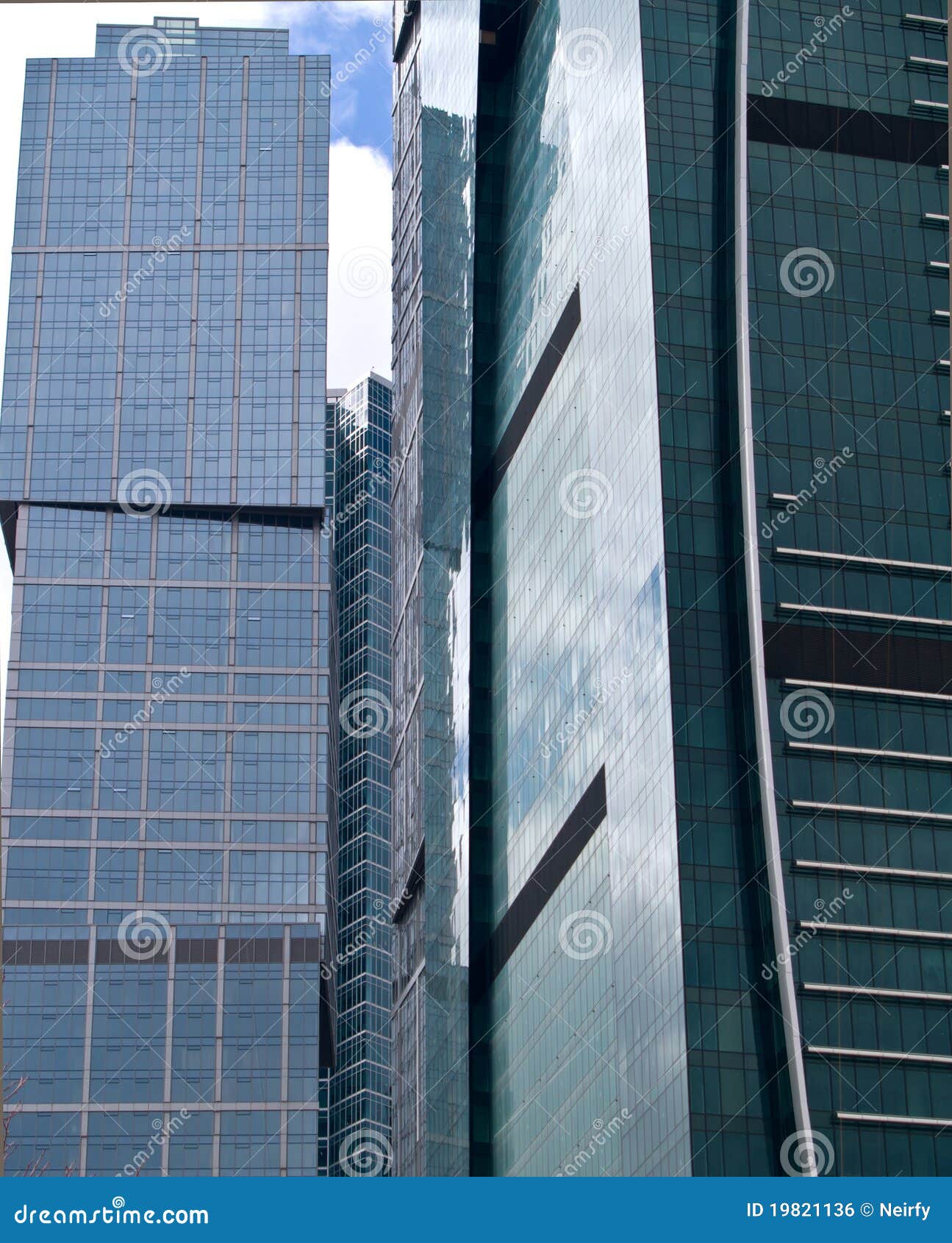 Background of Modern Skyscrapers Stock Photo - Image of clouds, blue ...