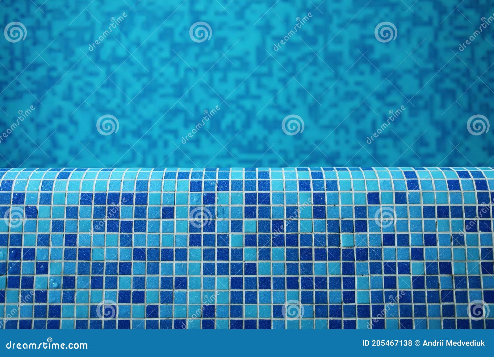 Background of Modern Swimming Pool with Blue Tile in Hotel Spa Center ...