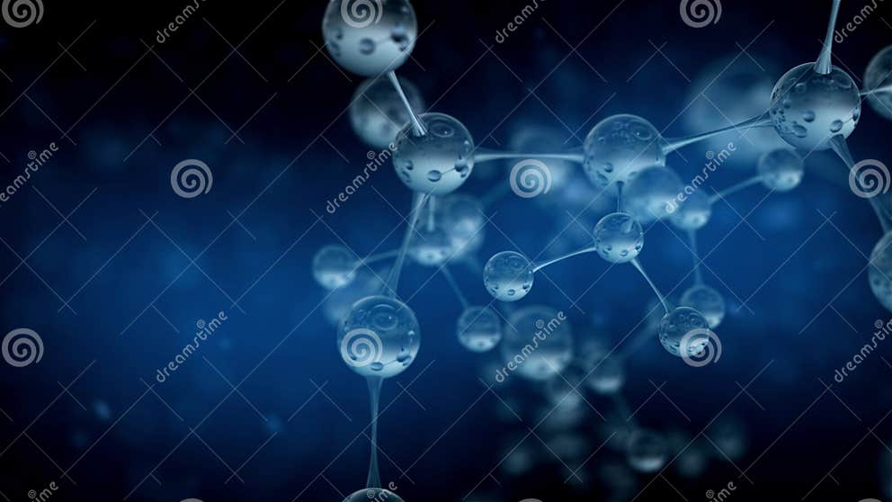 Background with Molecule or Atom. Abstract Molecular Structure ...